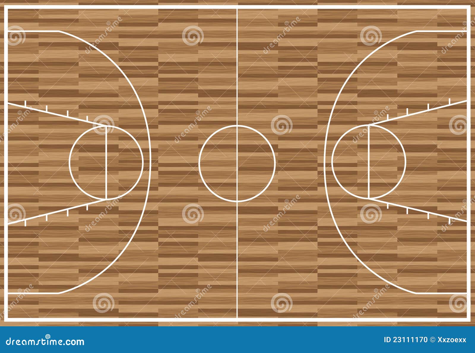 Regular Wooden Basketball Pitch Stock Vector - Illustration of playing ...