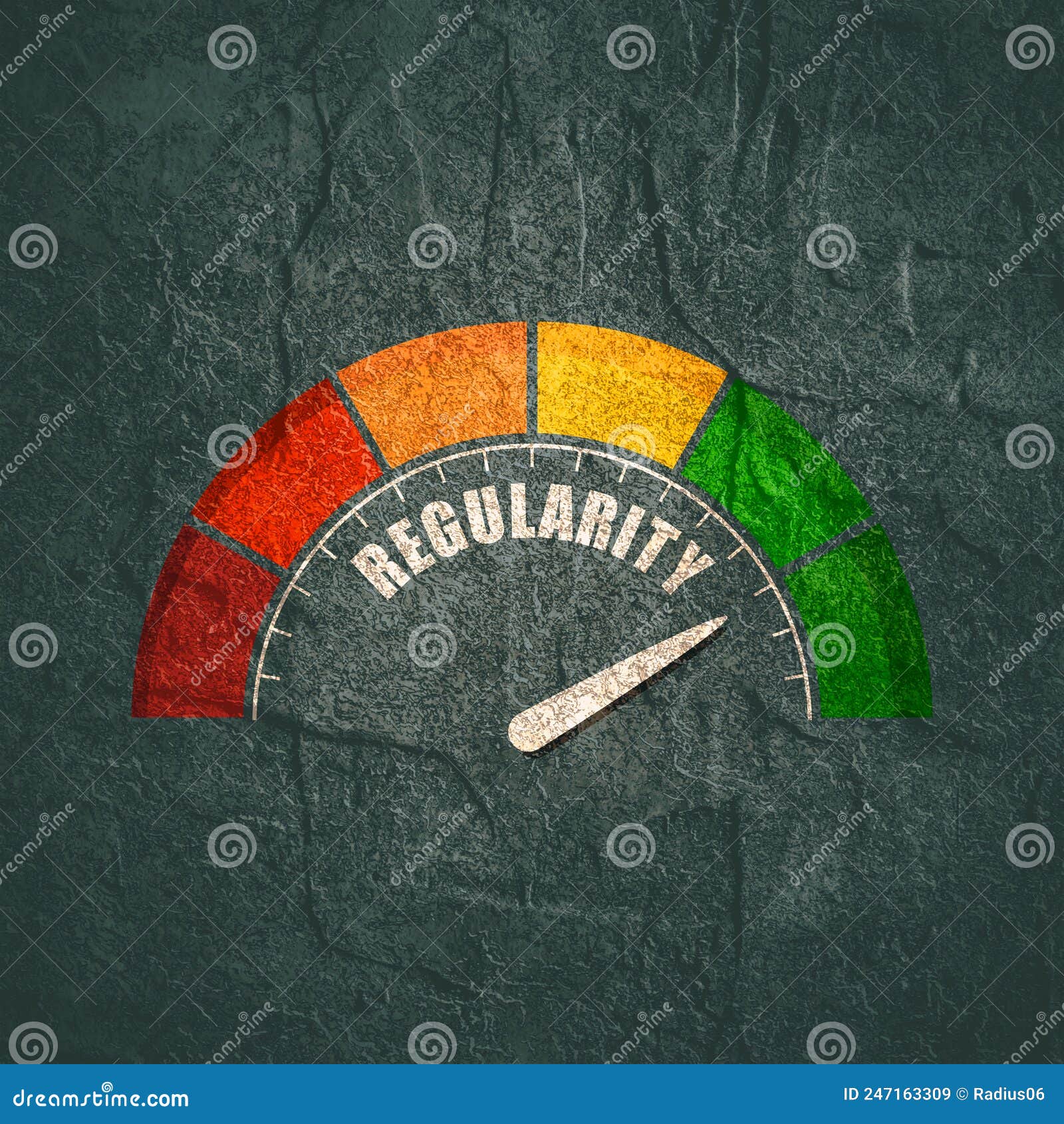 Regularity Measuring Device with Arrow and Scale. Stock Illustration ...