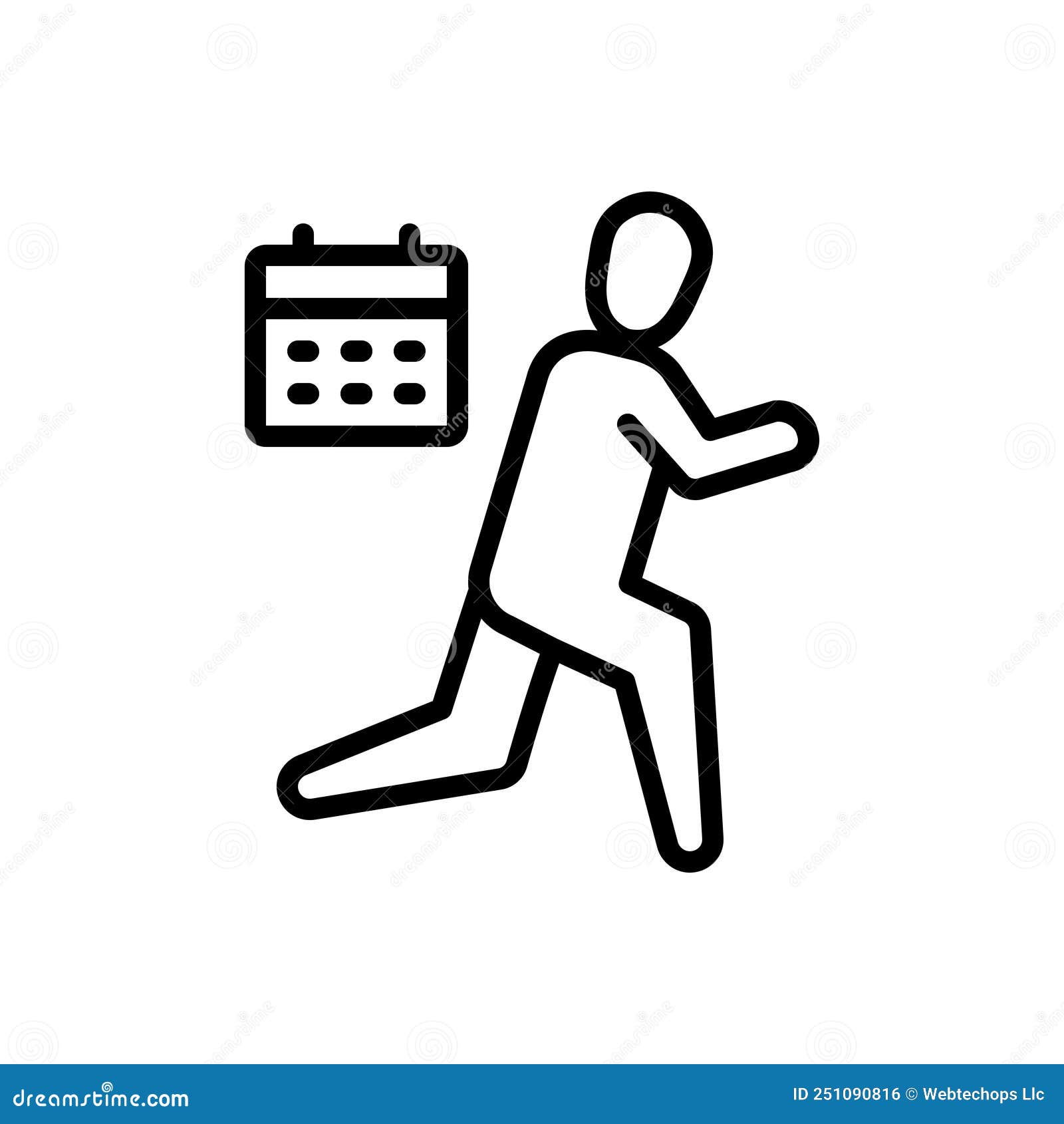 Black Line Icon for Regularly, Steady and Regulable Stock Vector ...