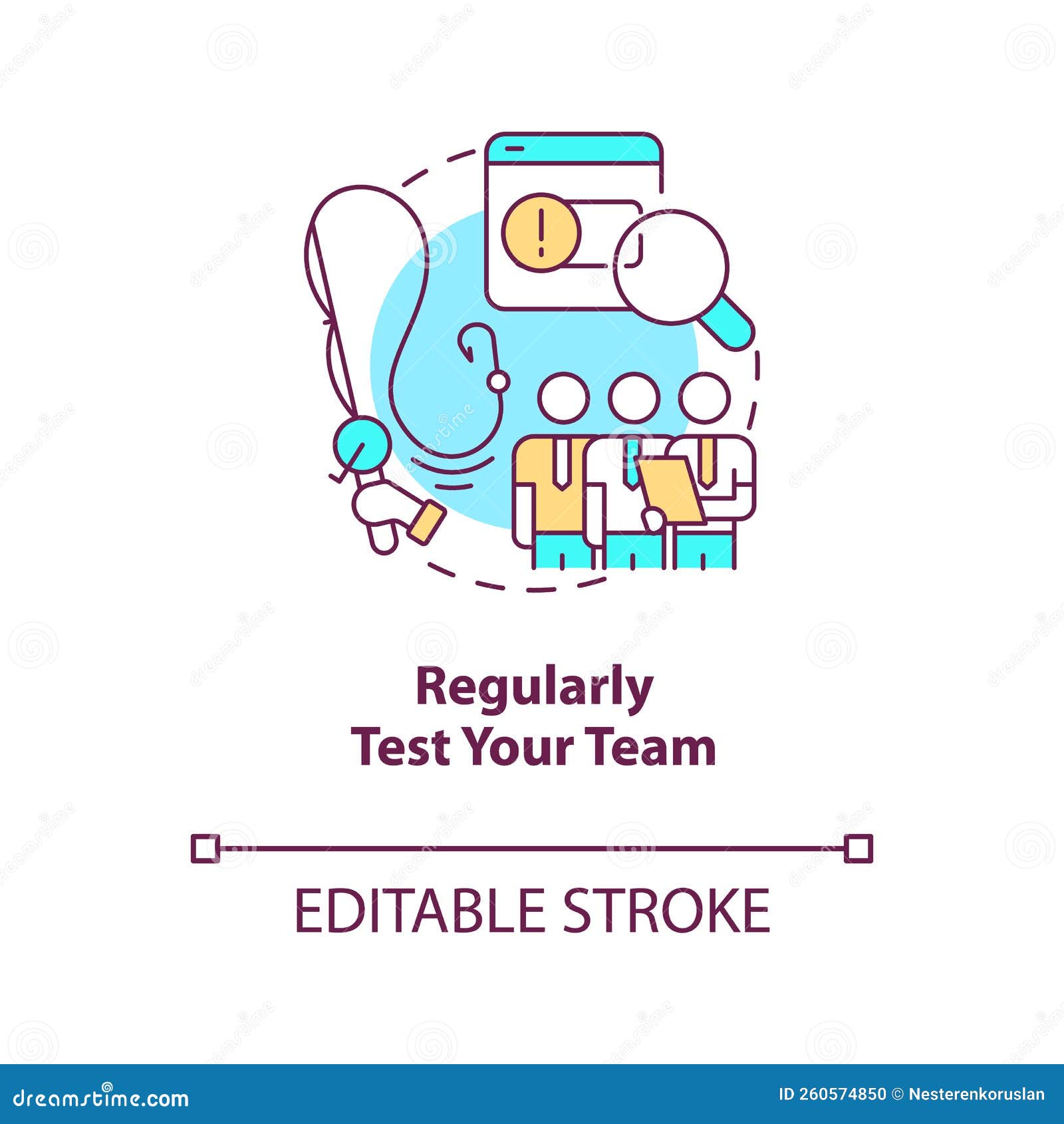 Regularly Test Your Team Concept Icon Stock Vector - Illustration of ...