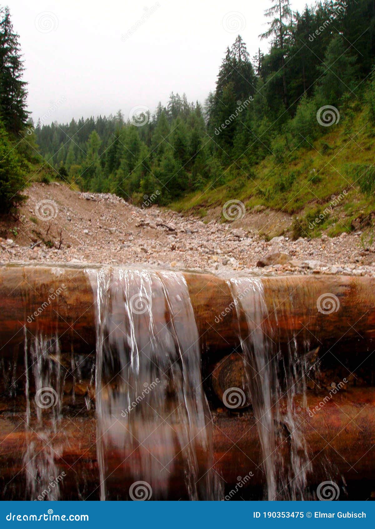 Regulated Water Stream for Flood Control Stock Image - Image of spring ...