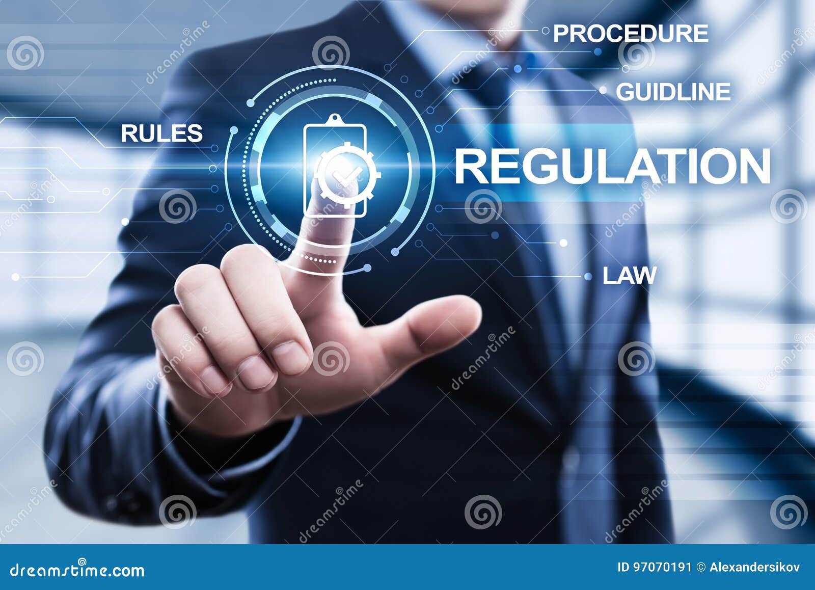 Regulation Compliance Rules Law Standard Business Technology Concept ...