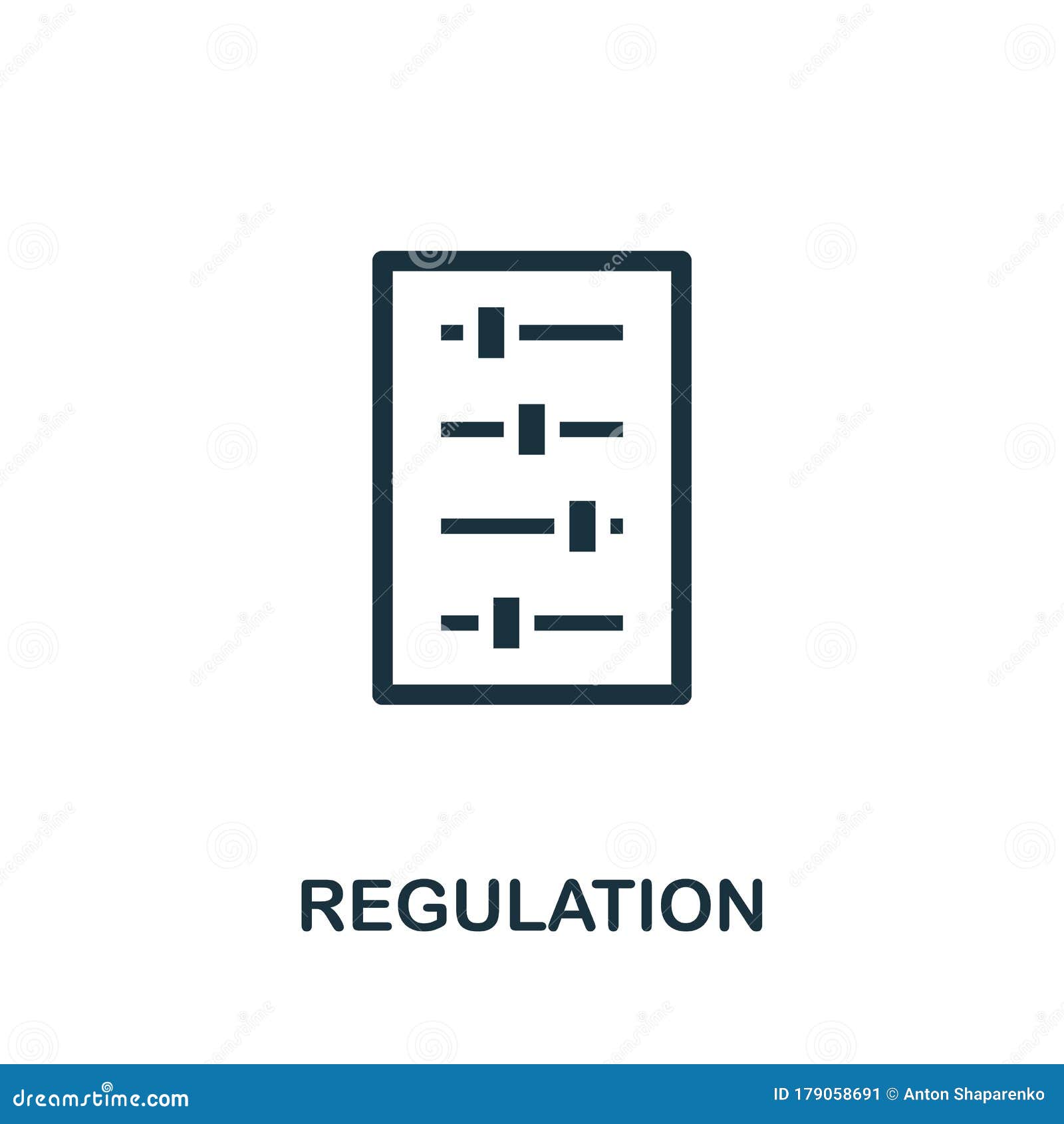 Regulation Icon. Simple Creative Element. Filled Regulation Icon for ...