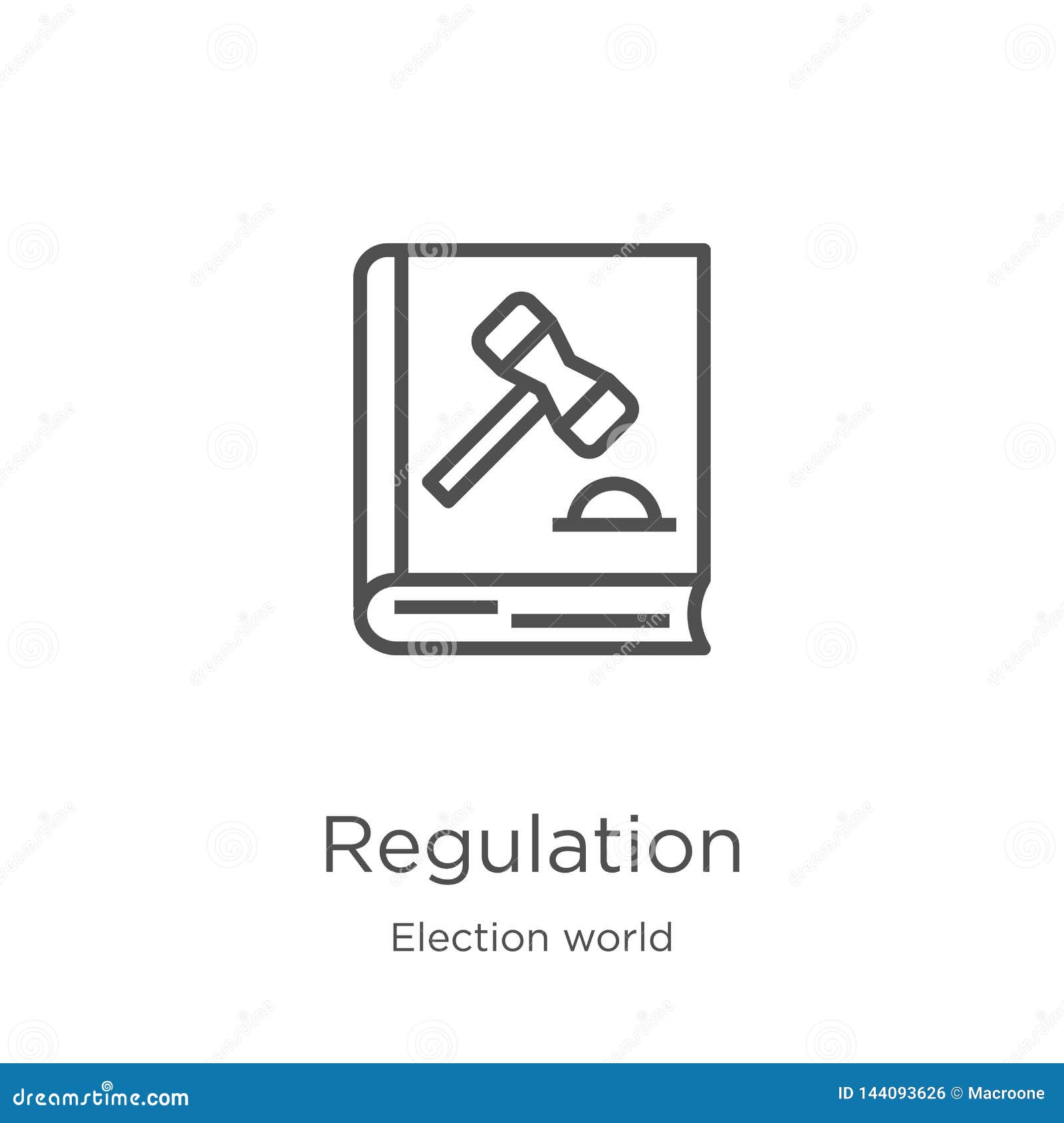 Regulation Icon Vector from Election World Collection. Thin Line ...