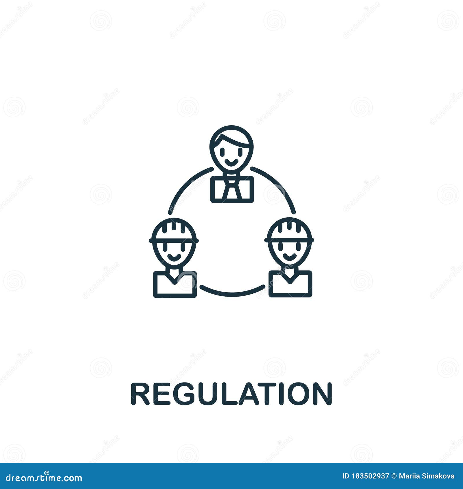 Regulation Icon from Work Safety Collection. Simple Line Element ...