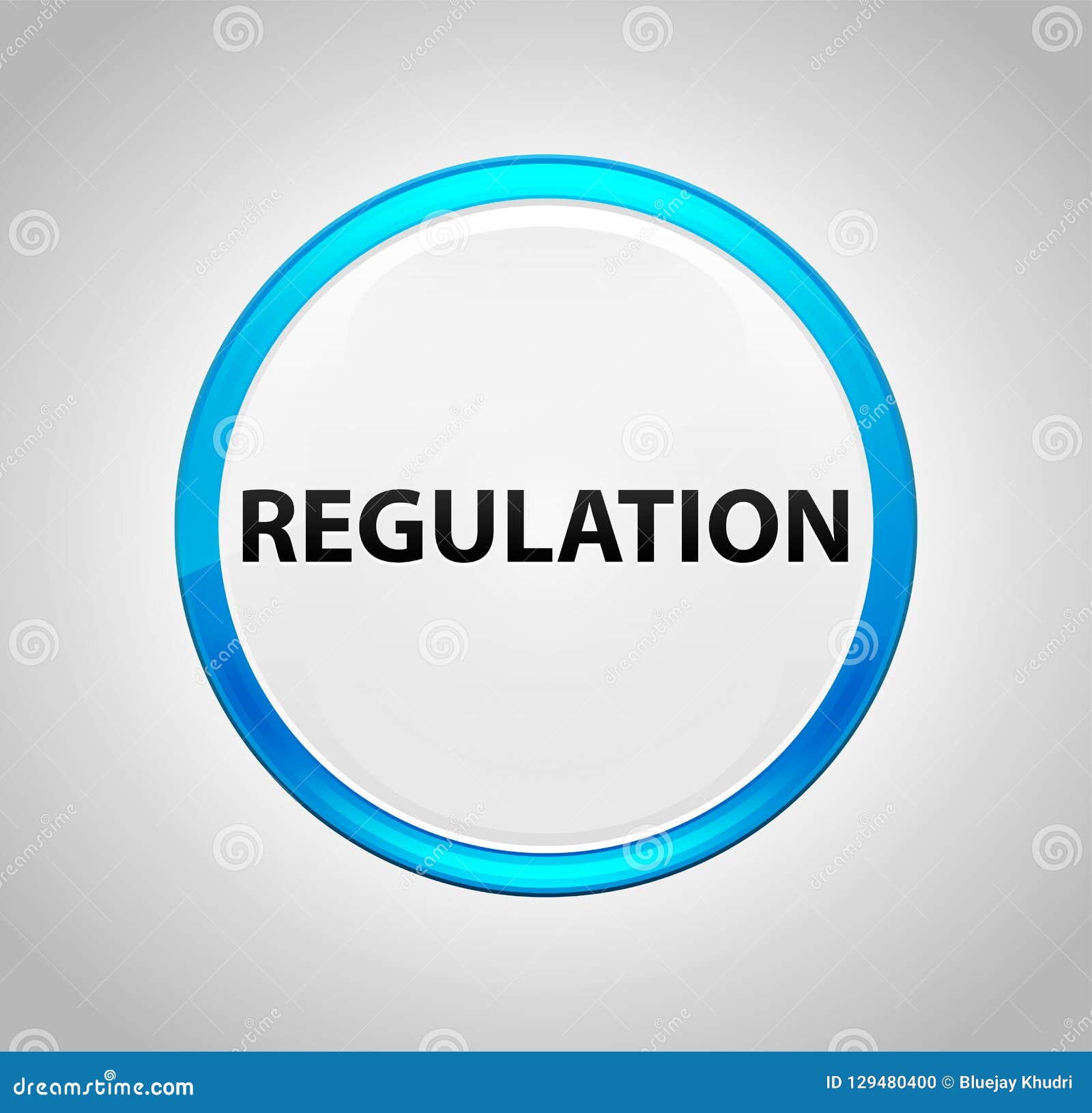 Regulation Round Blue Push Button Stock Illustration - Illustration of ...