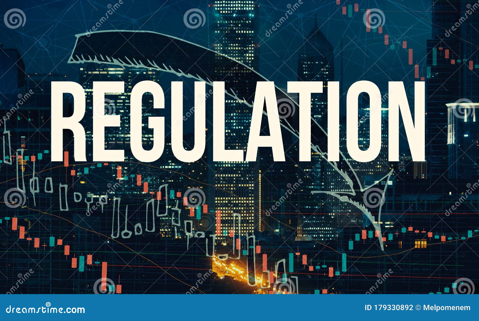 Regulation Theme With Chicago Skyscrapers Stock Photo | CartoonDealer ...