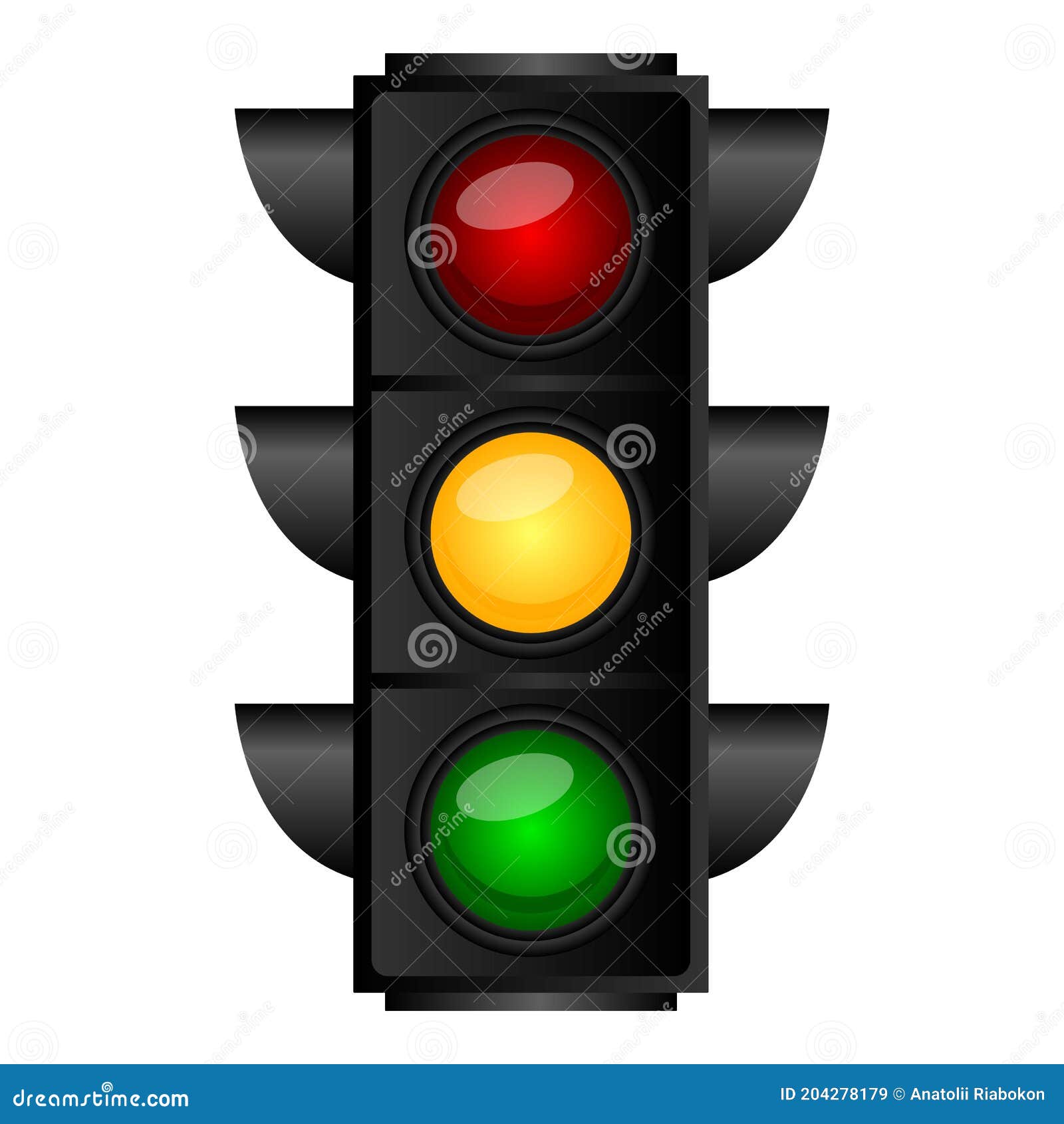 Regulation Traffic Lights Icon, Cartoon Style Stock Vector ...