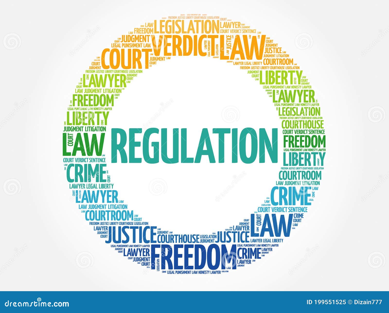 Regulation word cloud stock illustration. Illustration of permits ...