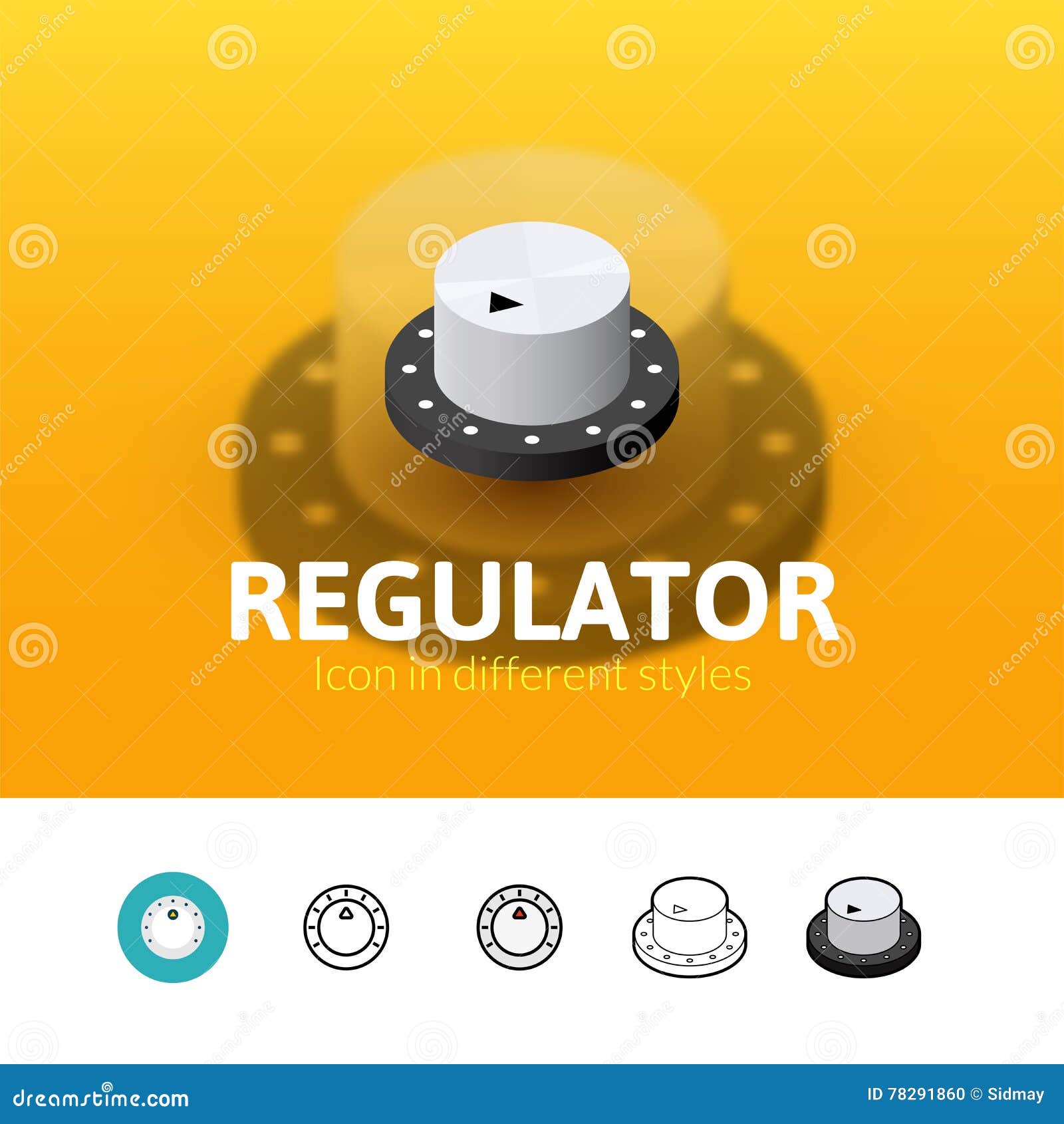 Regulator Icon in Different Style Stock Vector - Illustration of ...