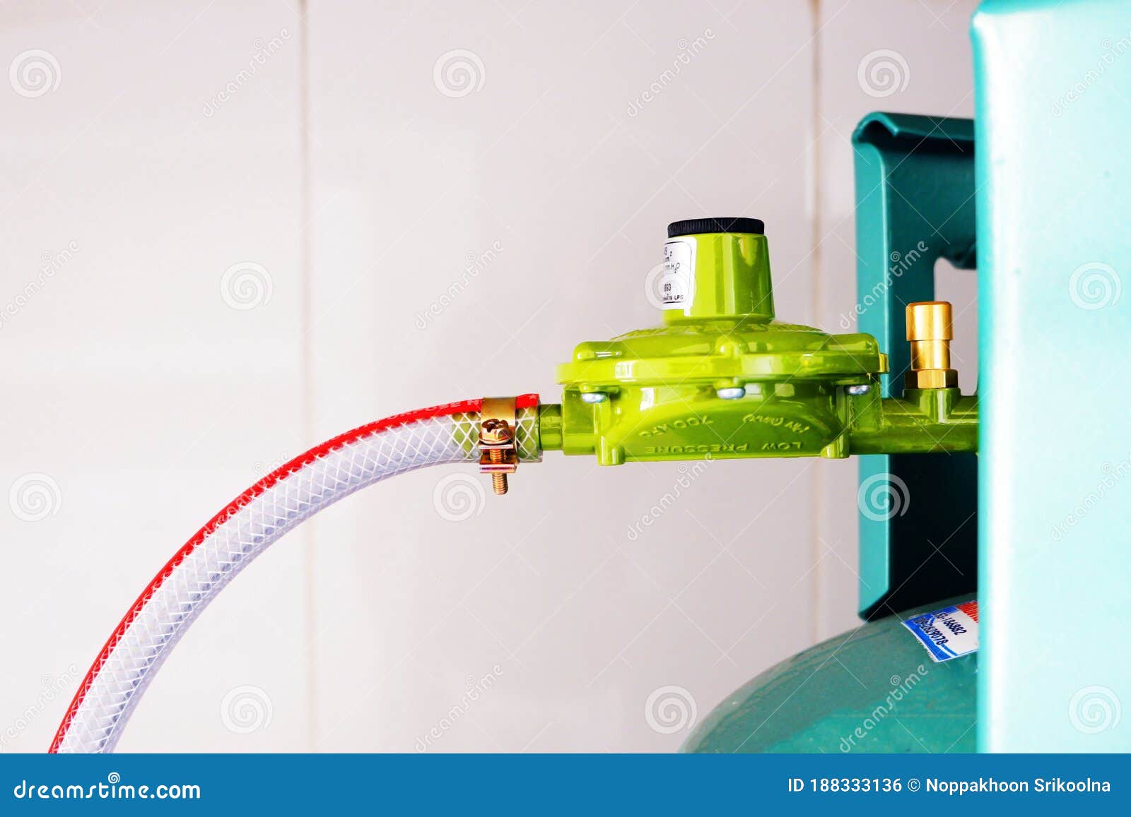 Regulator Operator with Gas Line of the Gas Tank Stock Photo - Image of ...