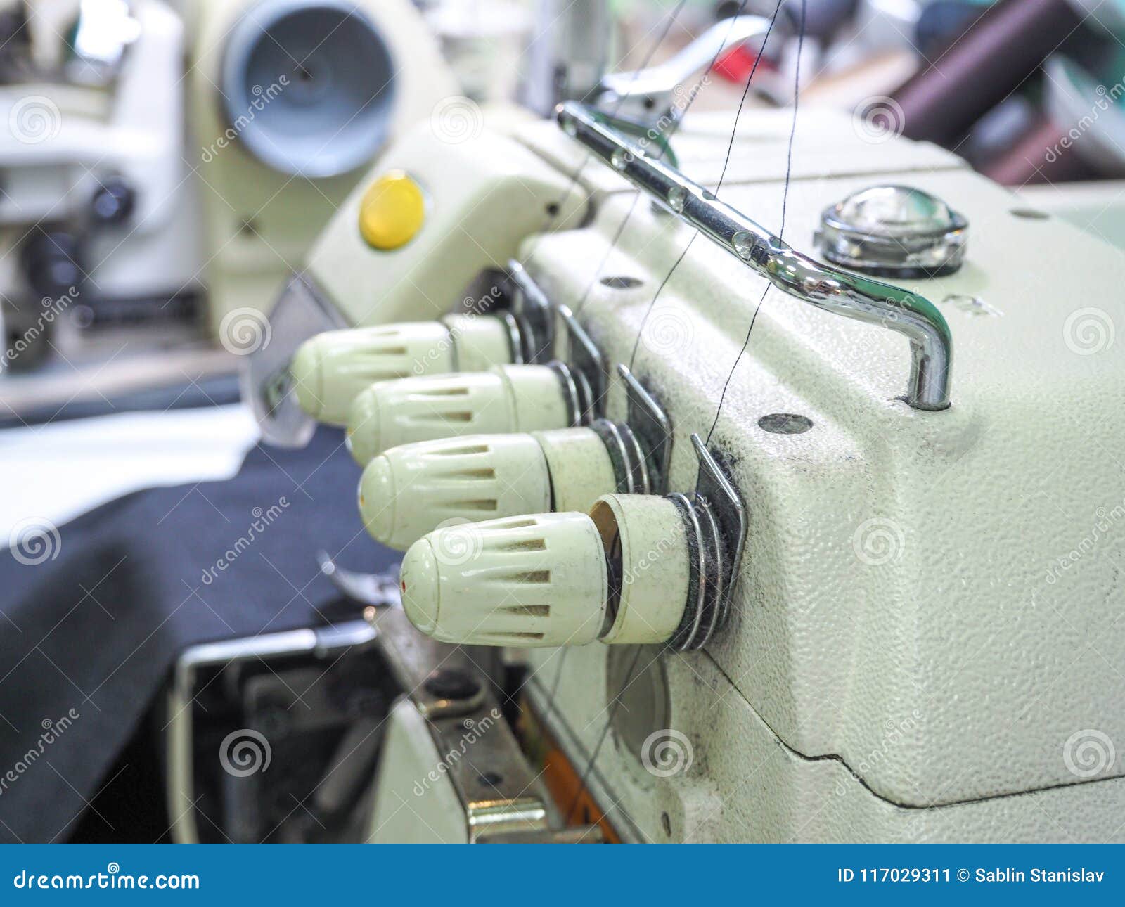 The Regulator Thread Tension on a Serger. Stock Image - Image of metal ...