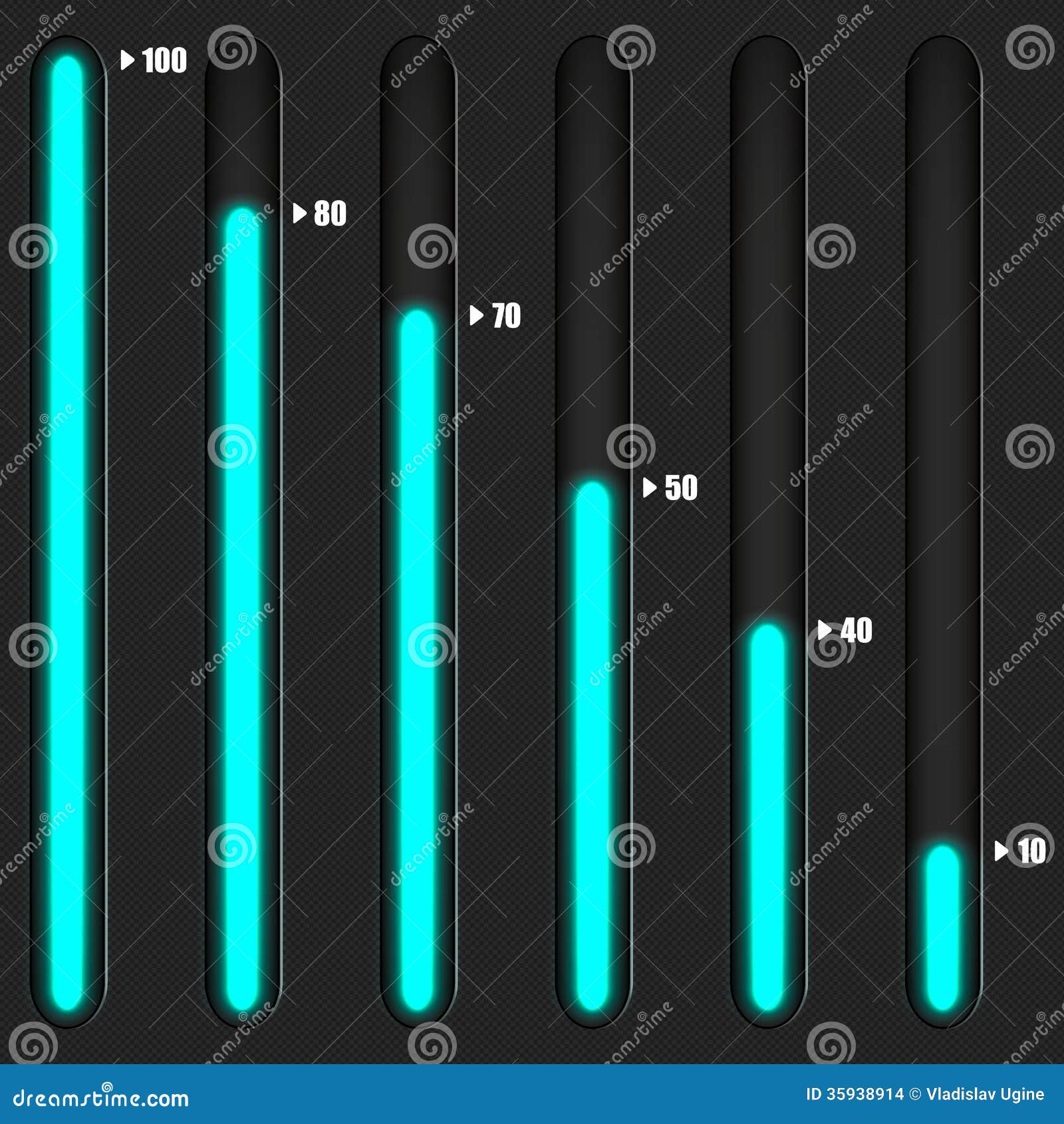 Regulators with Blue Backlit Background with Textu Stock Vector ...