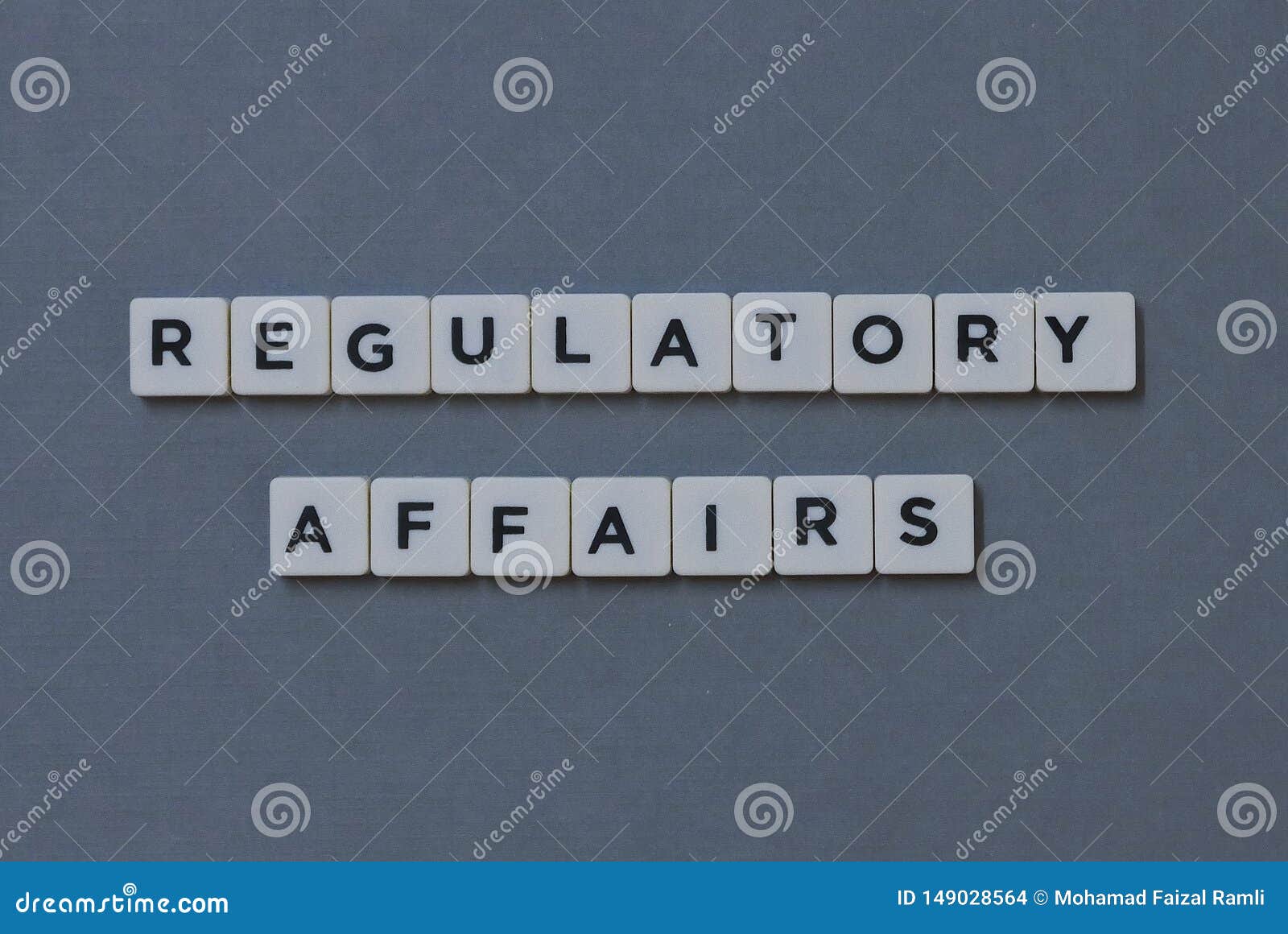 Regulatory Affairs Word Made of Square Letter Word on Grey Background ...
