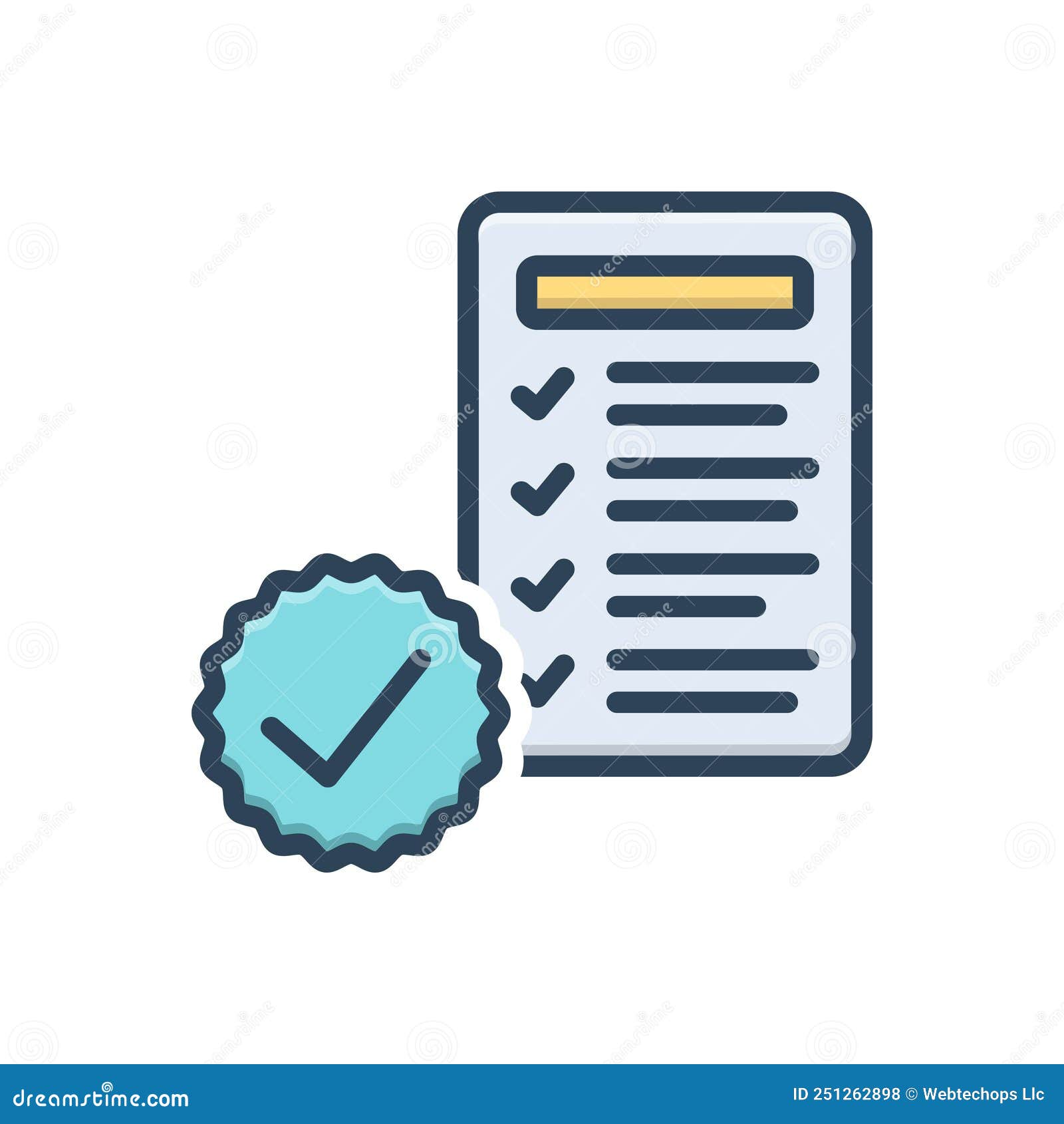 Color Illustration Icon for Regulatory, Document and Regular Stock ...