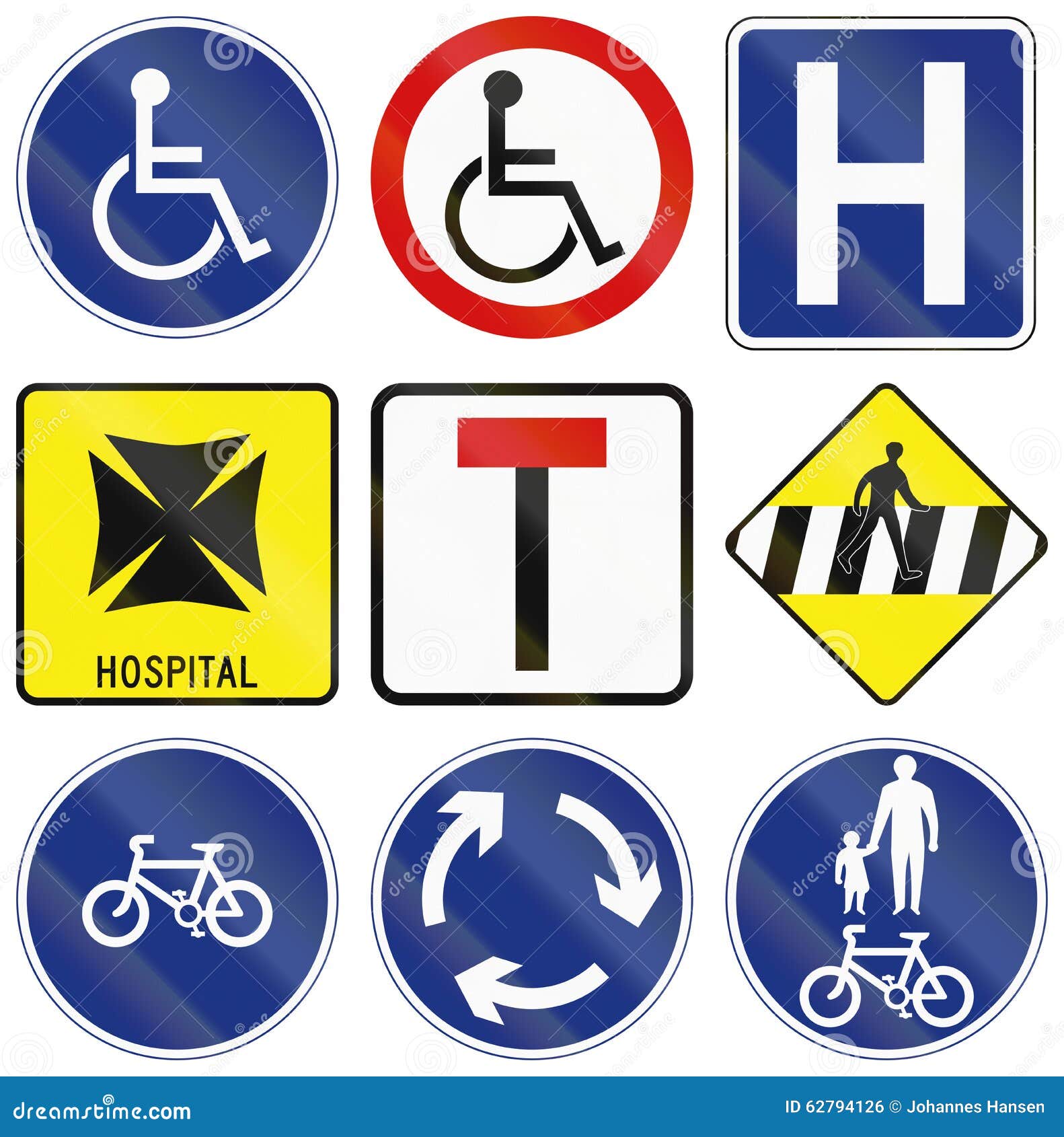 Regulatory Road Signs in Ireland Stock Illustration - Illustration of ...