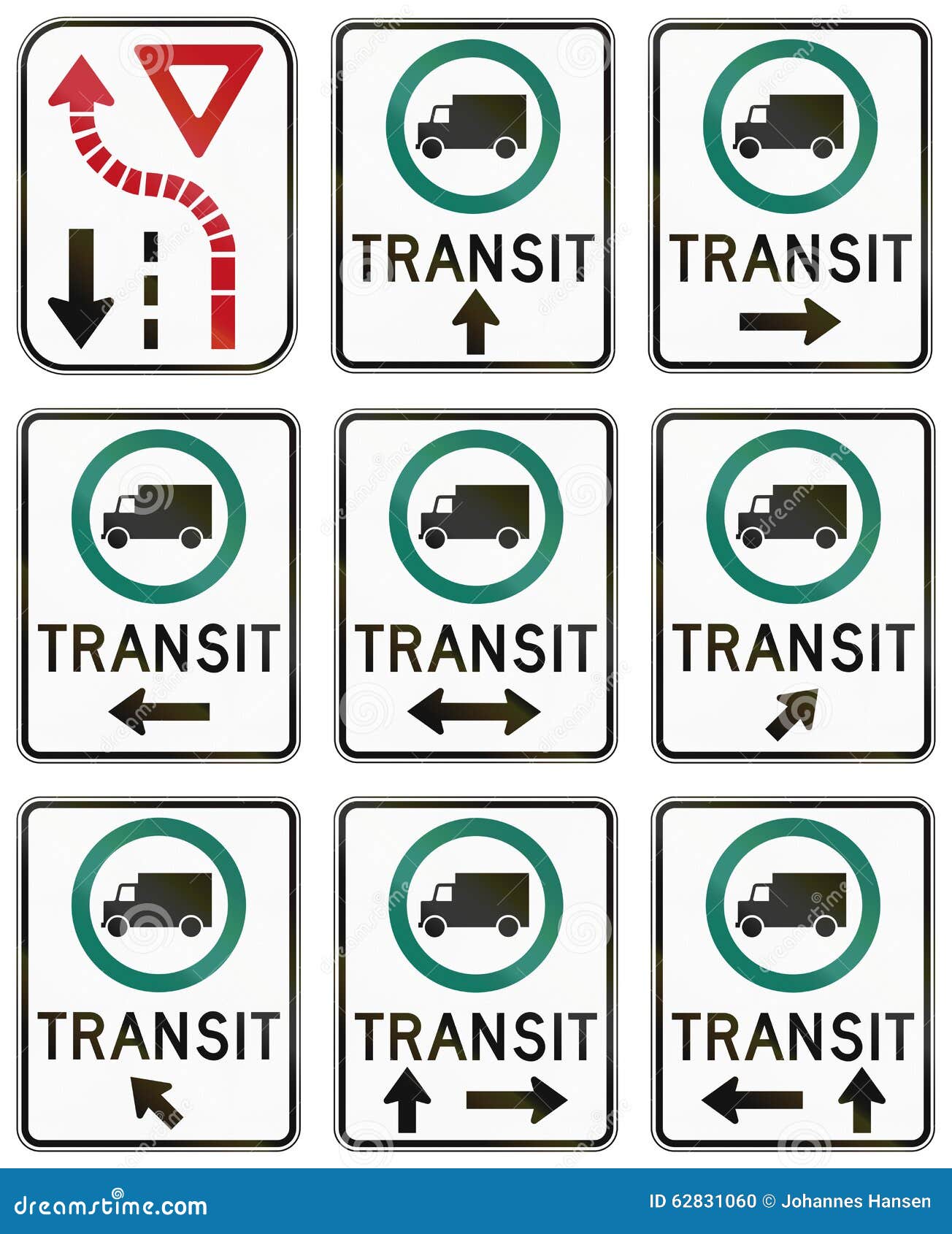 Regulatory Road Signs in Quebec - Canada Stock Illustration ...
