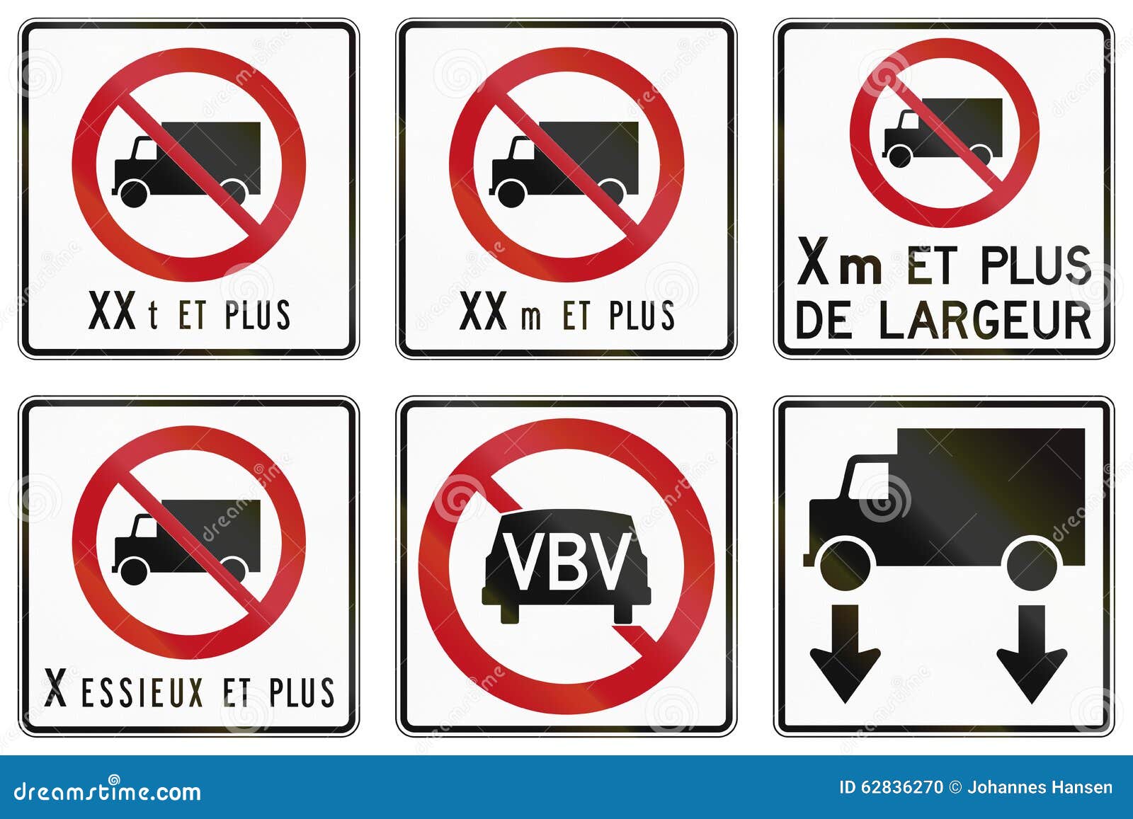Regulatory Road Signs in Quebec - Canada Stock Illustration ...
