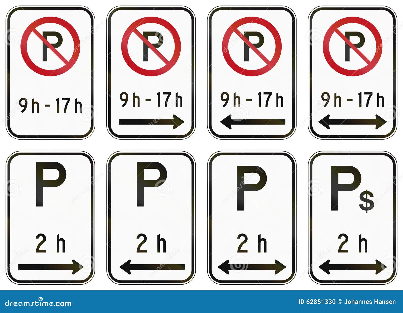 Regulatory Road Signs in Quebec - Canada Stock Illustration ...