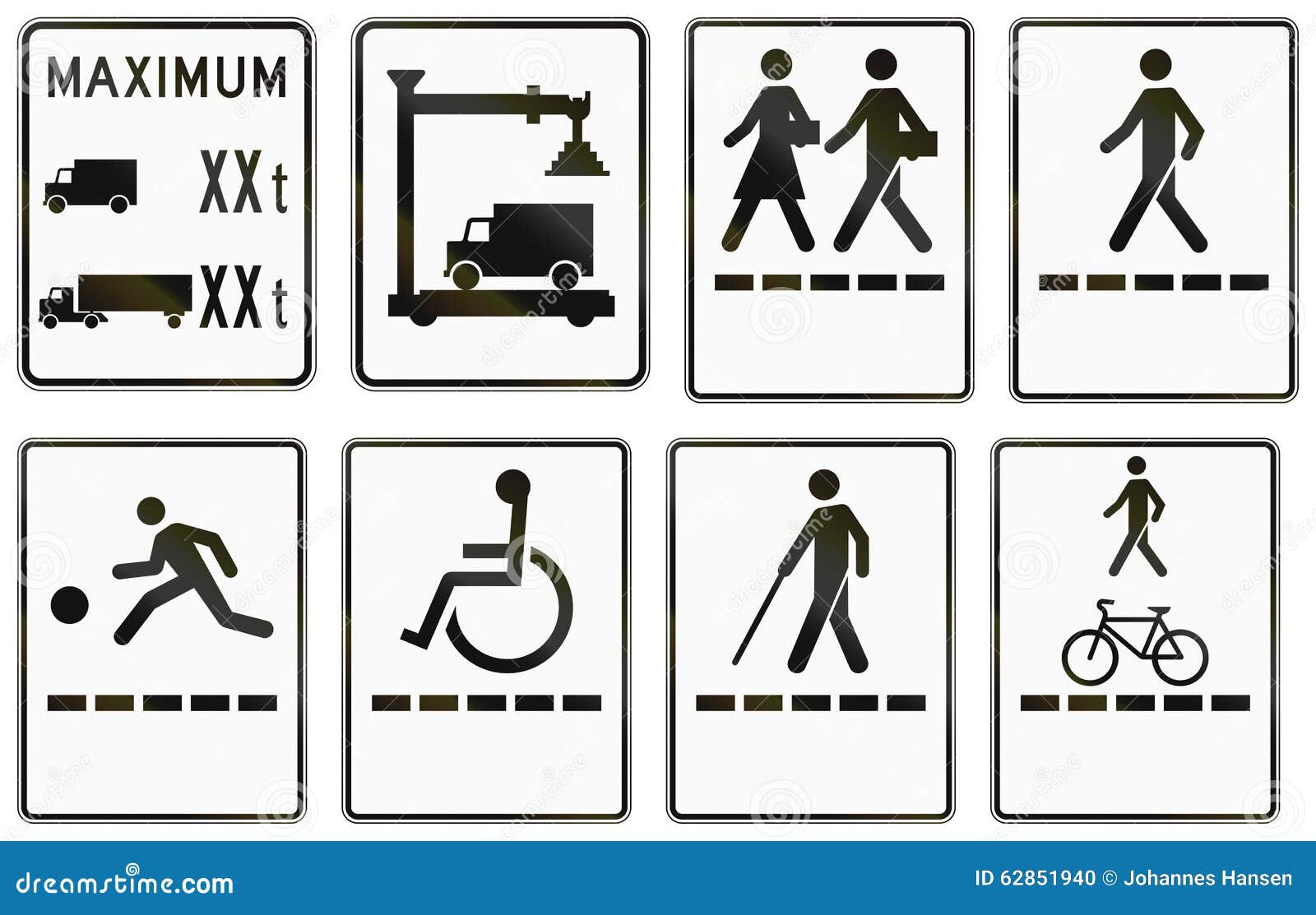 Regulatory Road Signs in Quebec - Canada Stock Illustration ...