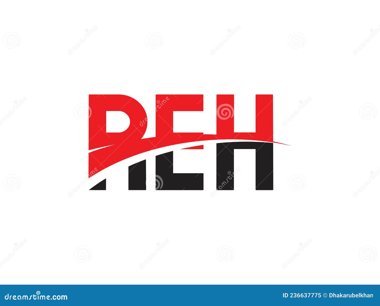 REH Letter Initial Logo Design Vector Illustration Stock Vector ...