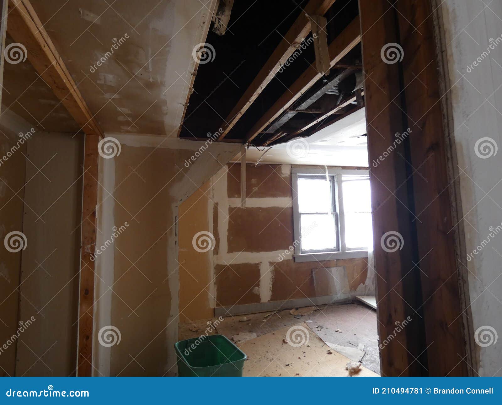 Rehabbing and Construction in an Apartment Building Stock Image - Image ...