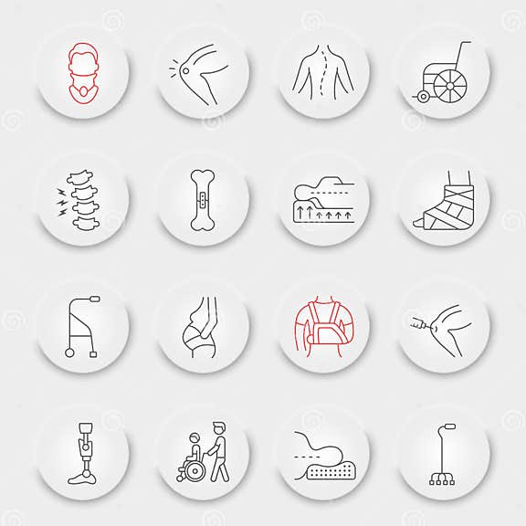 Rehabilitation Line Icon Set Stock Vector - Illustration of massage ... Rehabilitation Line Icon Set Stock Vector - Illustration of massage ...