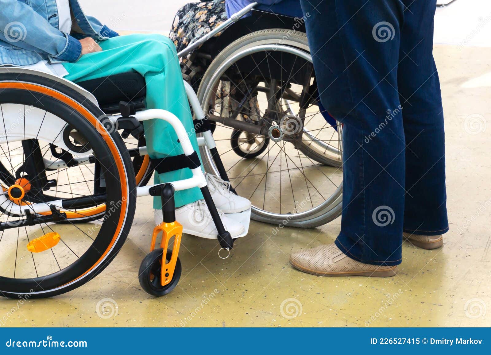 Rehabilitation of People with Disabilities. without a Face Stock Image ...