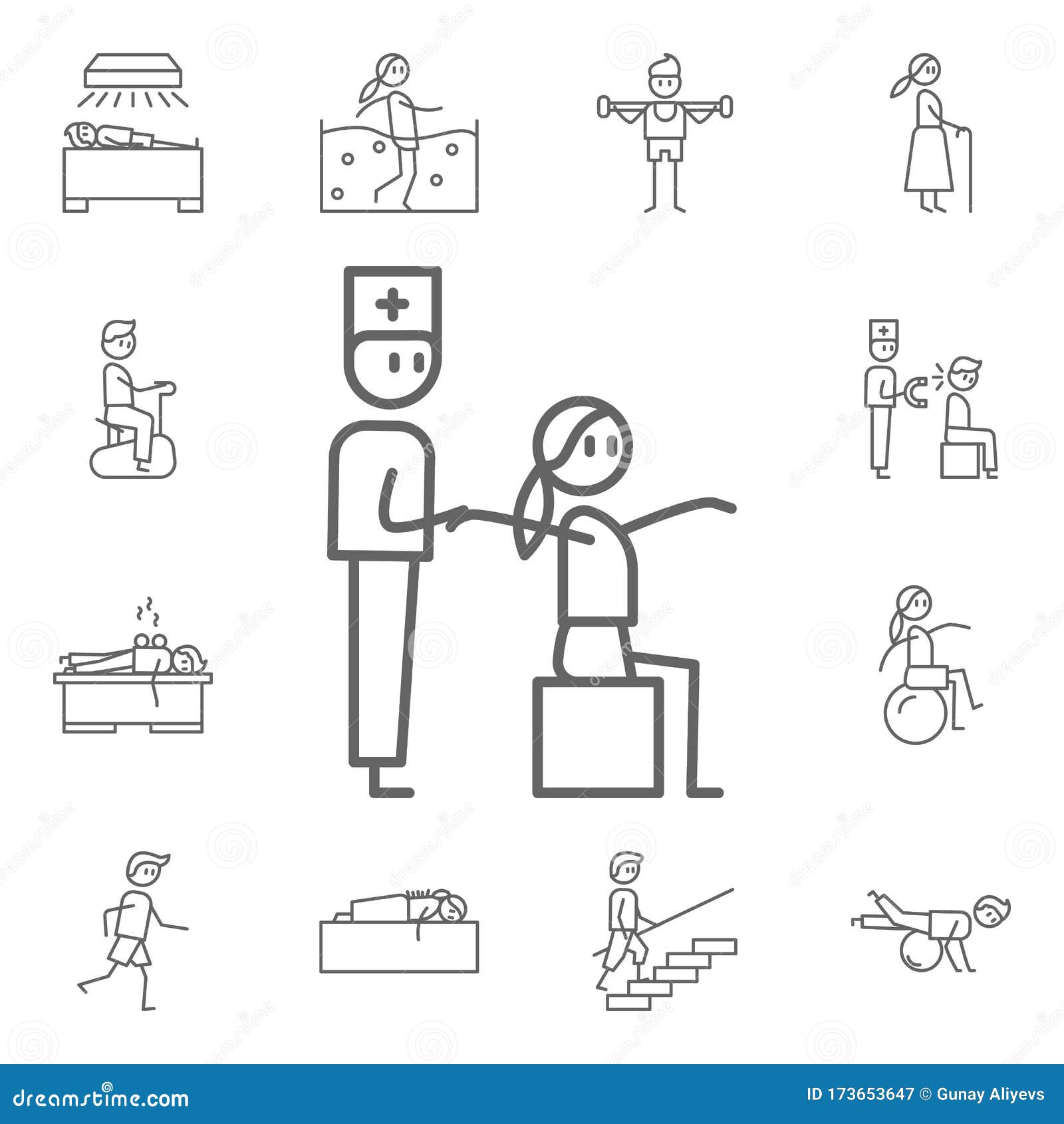 Rehabilitation Physiotherapy Doctor Icon Physiotherapy Icons