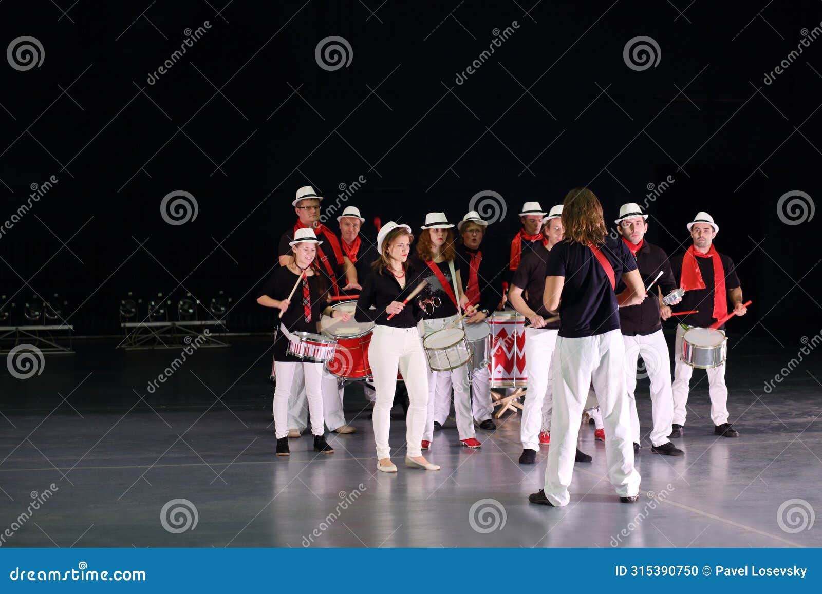 Rehearsal of the Musical Group of 11 People on the Stock Photo - Image ...