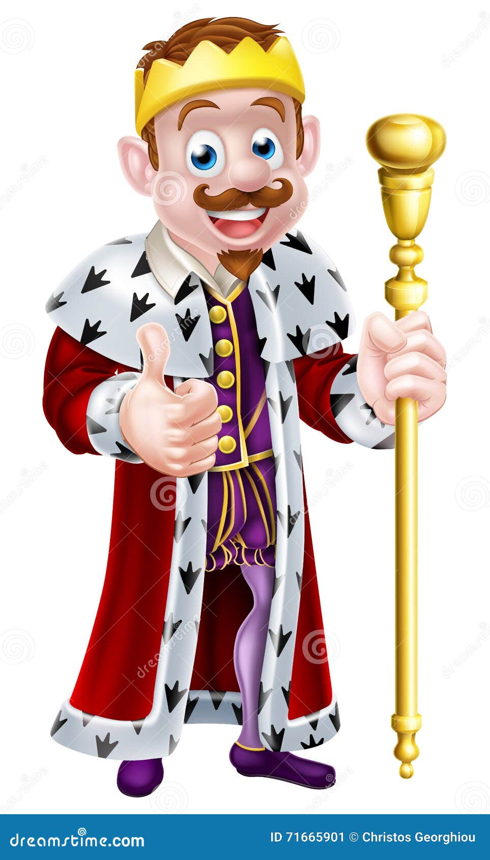 Rei Cartoon ilustração do vetor. Ilustração de homem - 71665901