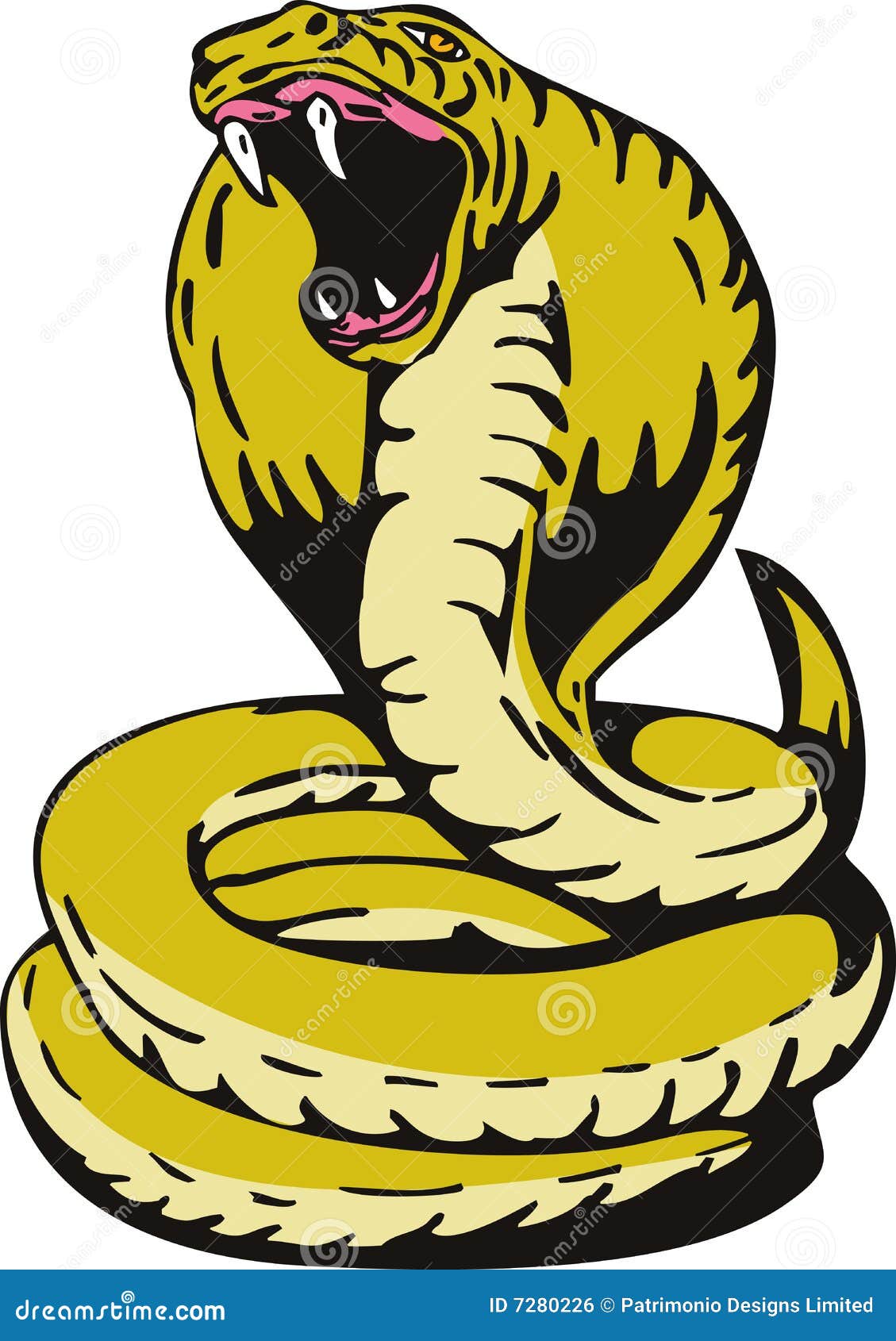 Rei Cobra ilustração do vetor. Ilustração de ataque, serpente - 7280226