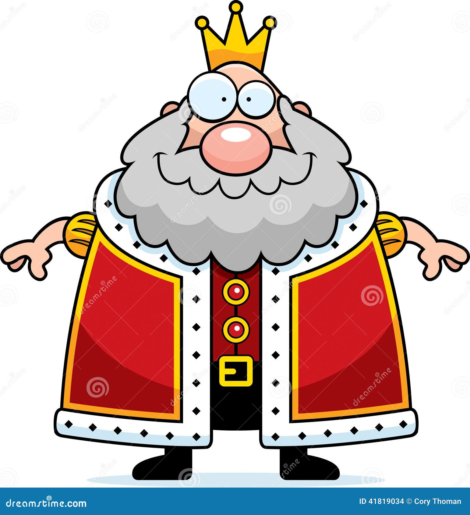 Rei Smiling Dos Desenhos Animados Ilustração do Vetor - Ilustração de ...