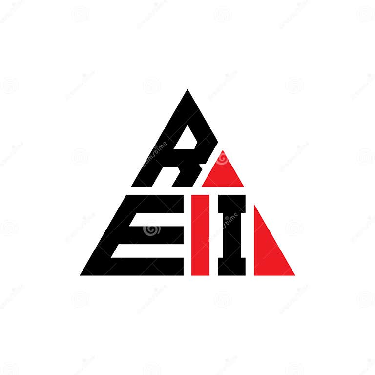 REI Triangle Letter Logo Design with Triangle Shape. REI Triangle Logo ...