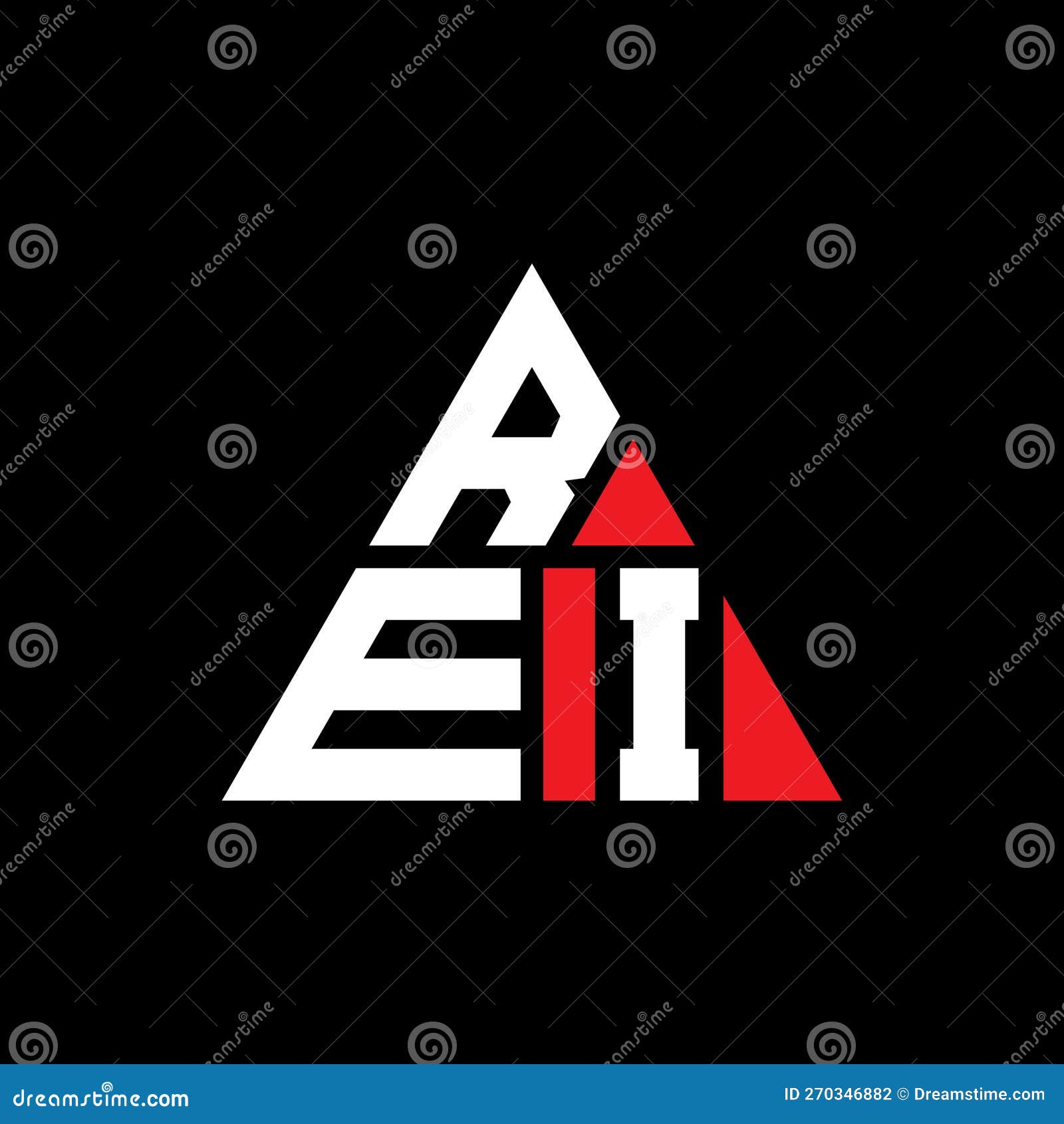 REI Triangle Letter Logo Design With Triangle Shape. REI Triangle Logo ...