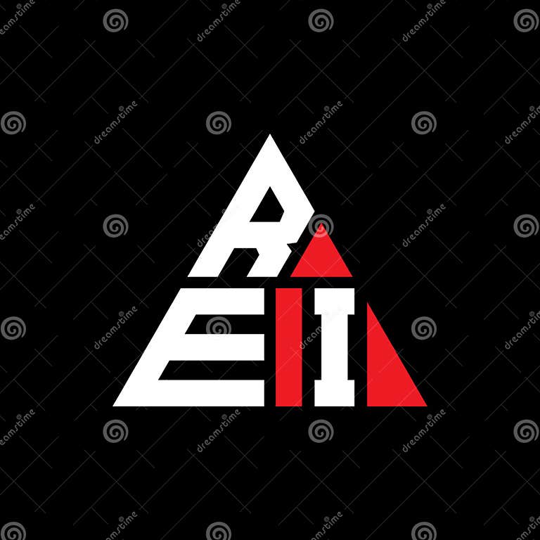 REI Triangle Letter Logo Design with Triangle Shape. REI Triangle Logo ...