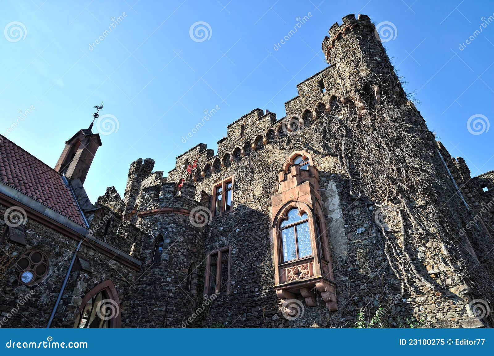 Reichenstein Castle Exterior Architecture Details Stock Image - Image ...