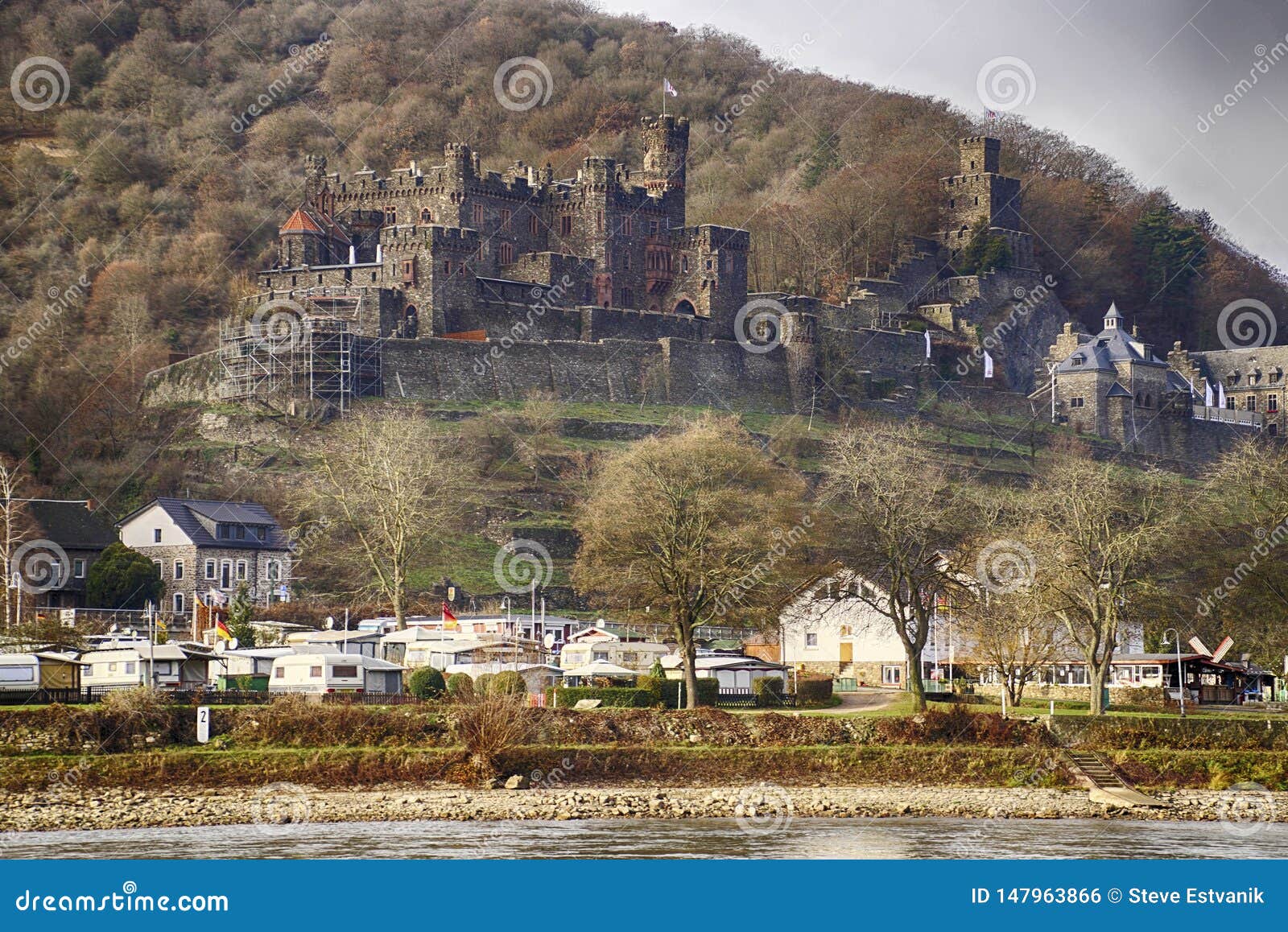 Reichenstein Castle on the Rhine Editorial Photo - Image of ...