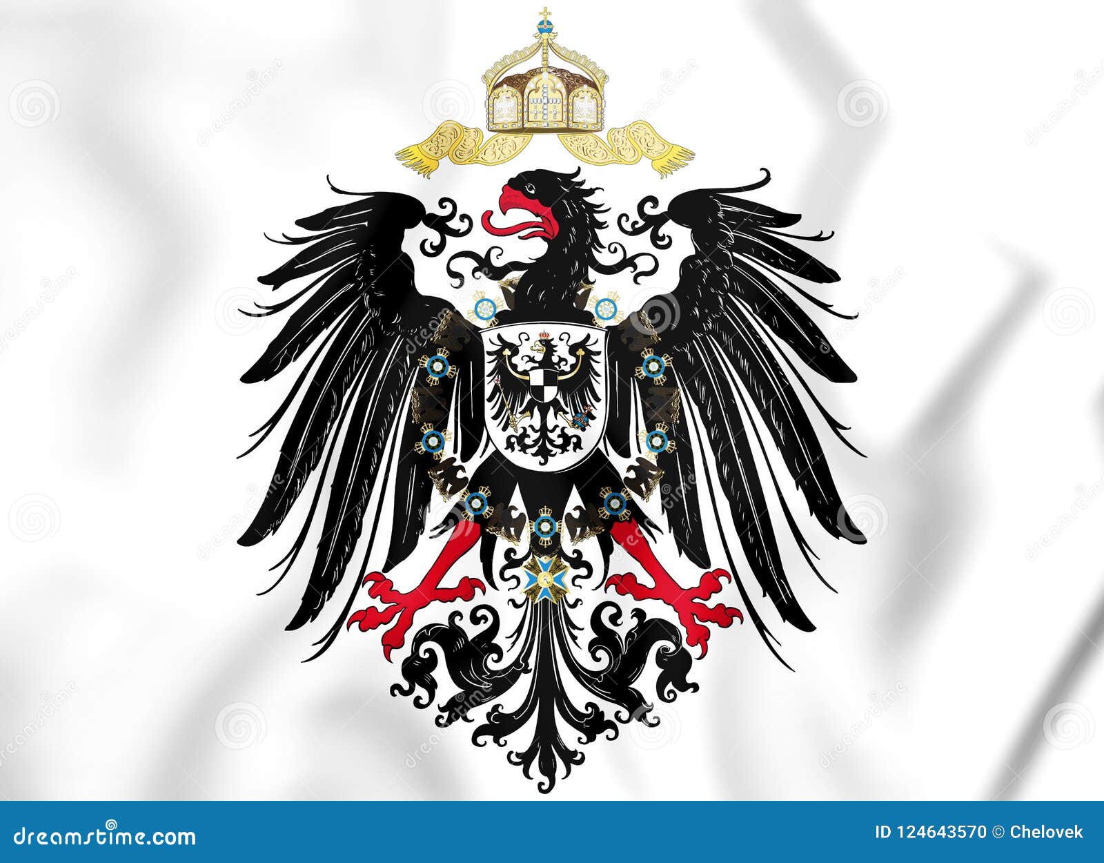 Map Of German Empire Deutsches Kaiserreich. Stock Photography ...