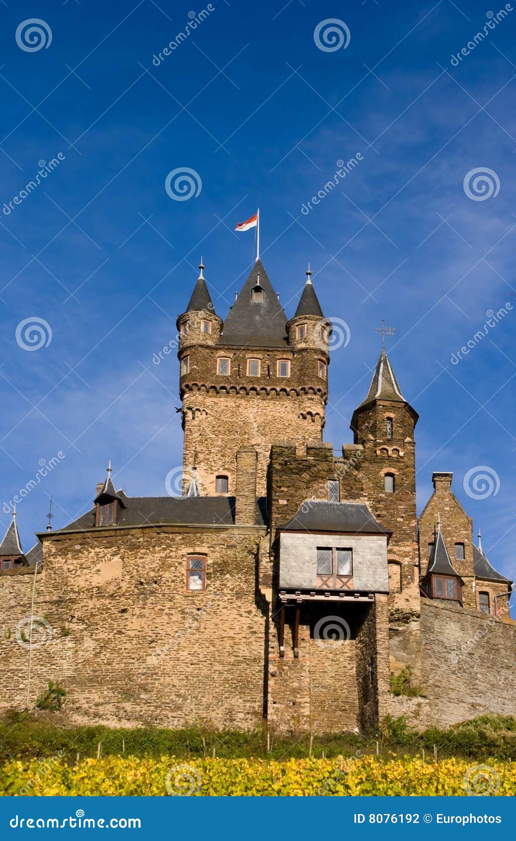 Reichsburg Castle in Cochem Stock Photo - Image of blue, castle: 8076192