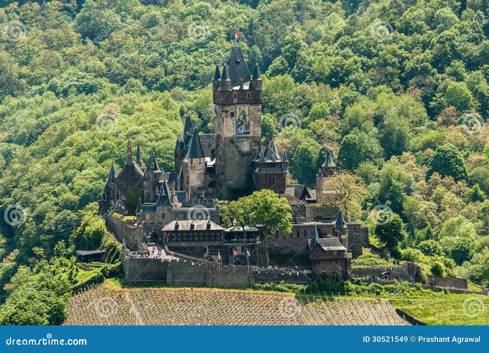 Reichsburg Castle, Cochem stock image. Image of erbfolgekrieg - 30521549