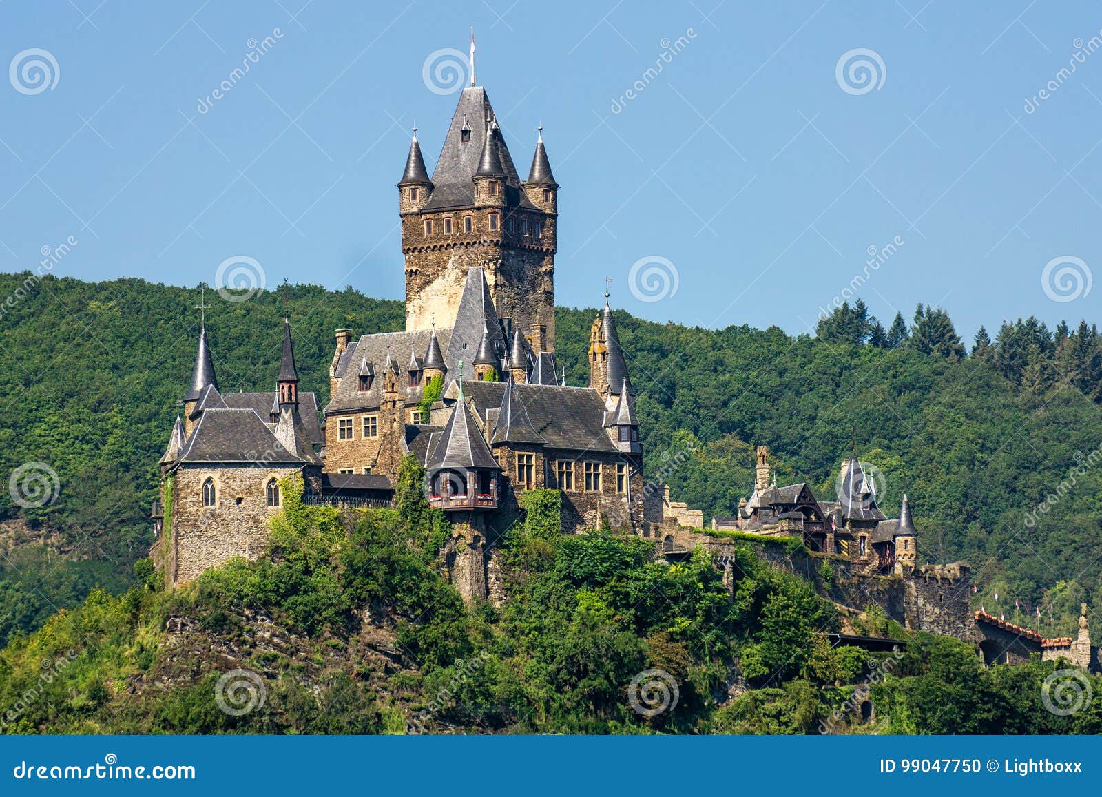 Reichsburg Cochem Cochem Allemagne Photo stock - Image du destination ...