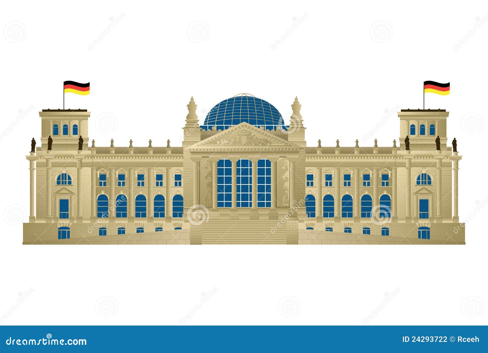 Reichstag vektor abbildung. Illustration von grenzstein - 24293722
