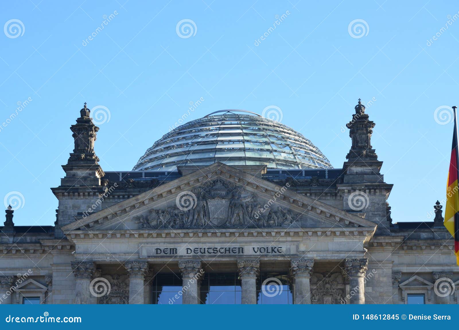 The Reichstag in Berlin stock image. Image of morning - 148612845