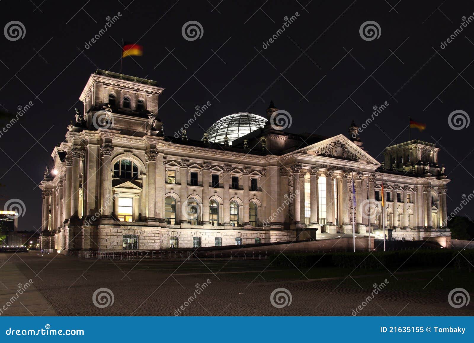 Reichstag by night stock image. Image of democratic, monument - 21635155