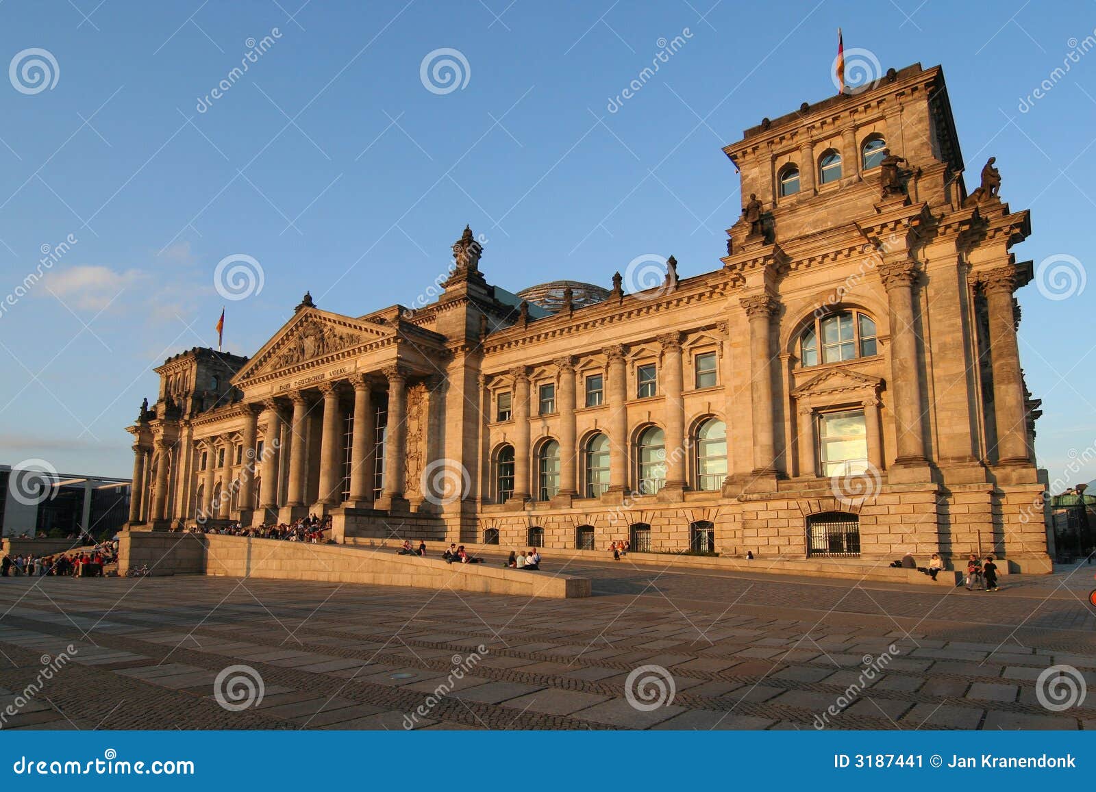 Reichstag at Sunset stock image. Image of architecture - 3187441