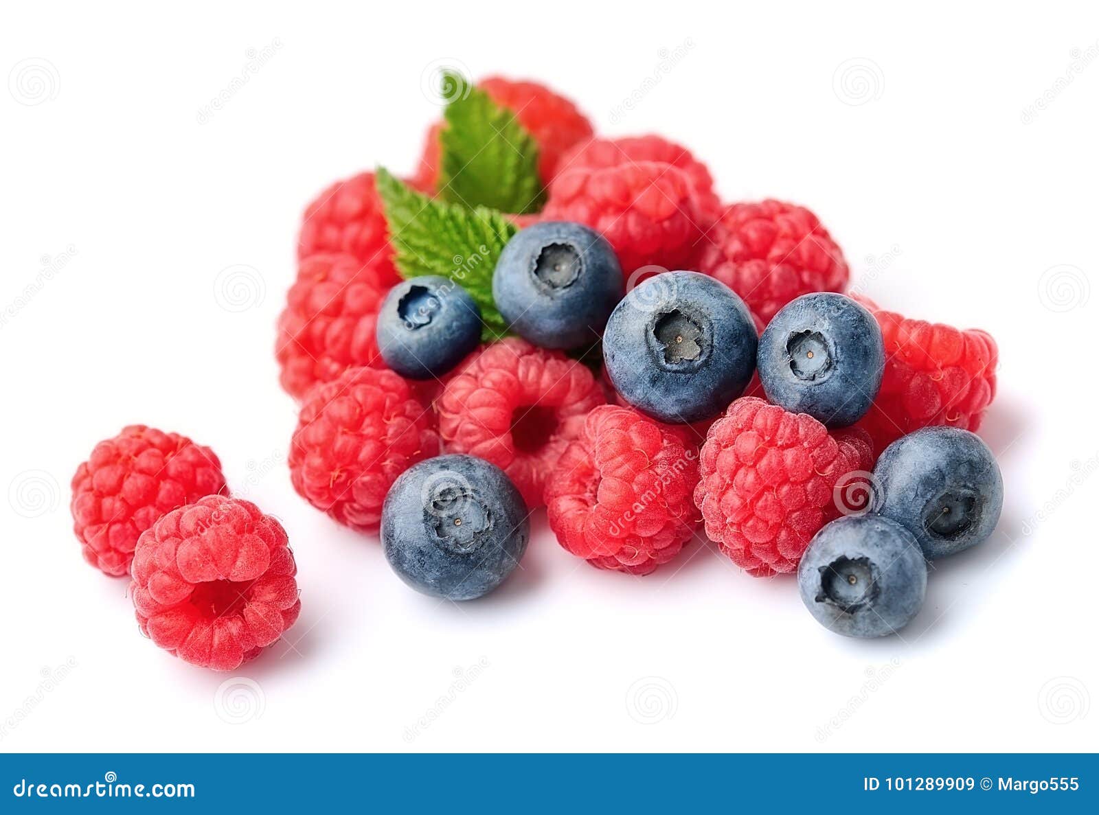Reife Himbeere Und Blaubeeren Stockbild - Bild von himbeere ...
