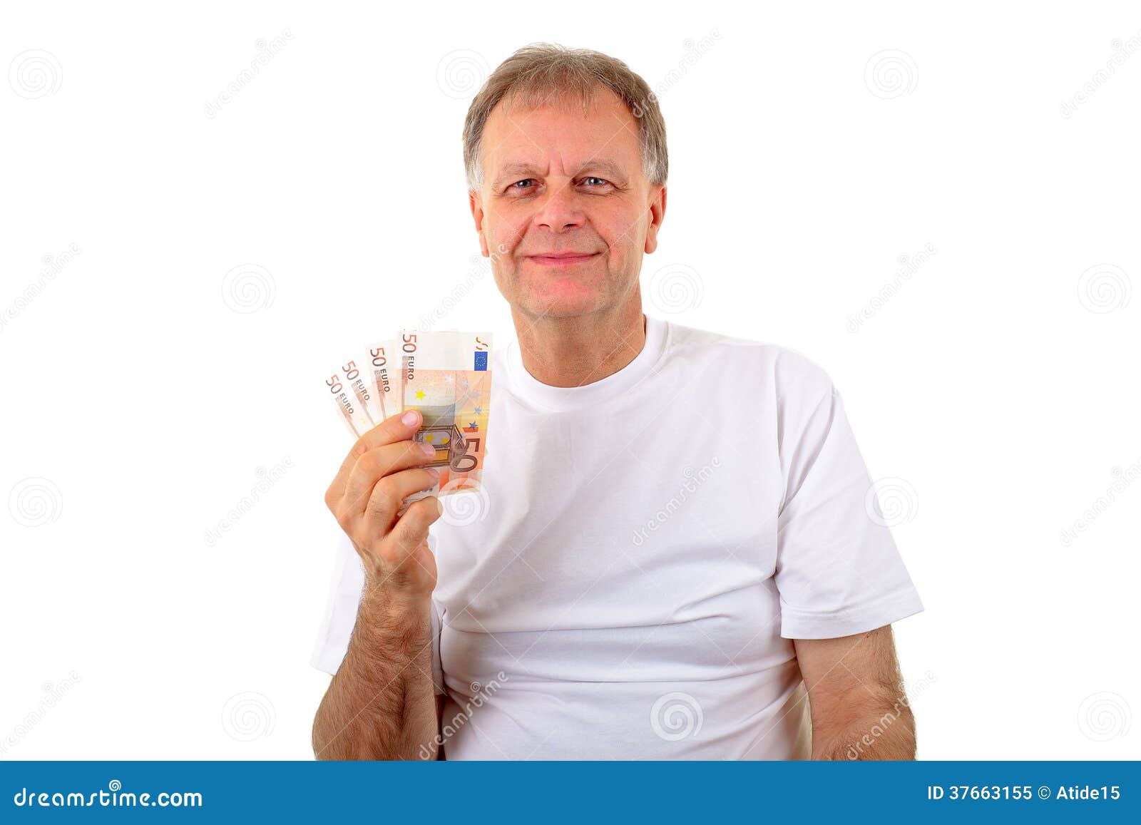 Reifer Mann mit Geld stockbild. Bild von bankverkehr - 37663155