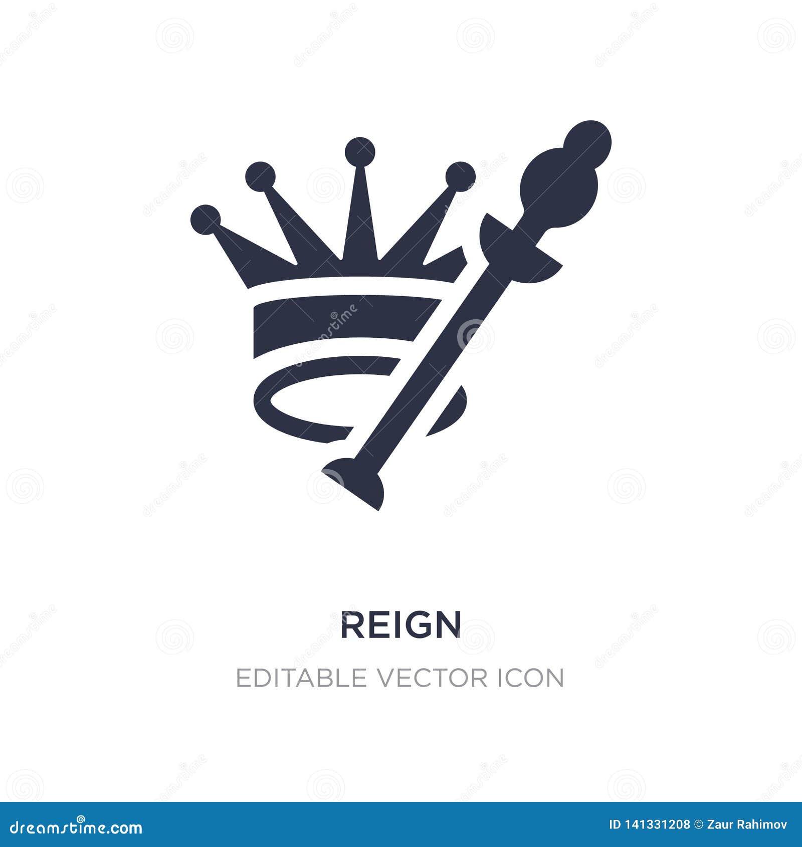 Reign Icon on White Background. Simple Element Illustration from Shapes ...
