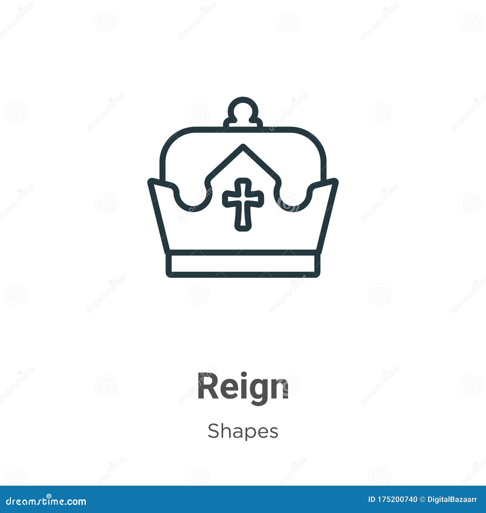 Reign Icon Vector. Trendy Flat Reign Icon From Shapes Collection ...